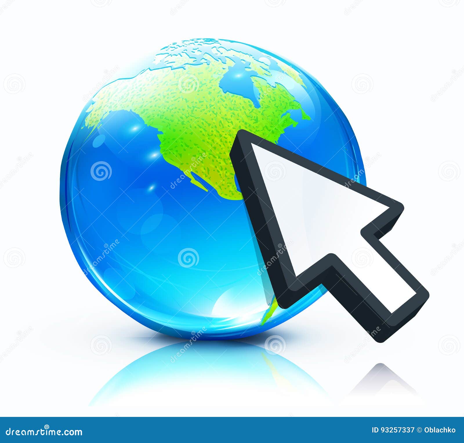 Glossy earth map globe stock vector. Illustration of america - 93257337