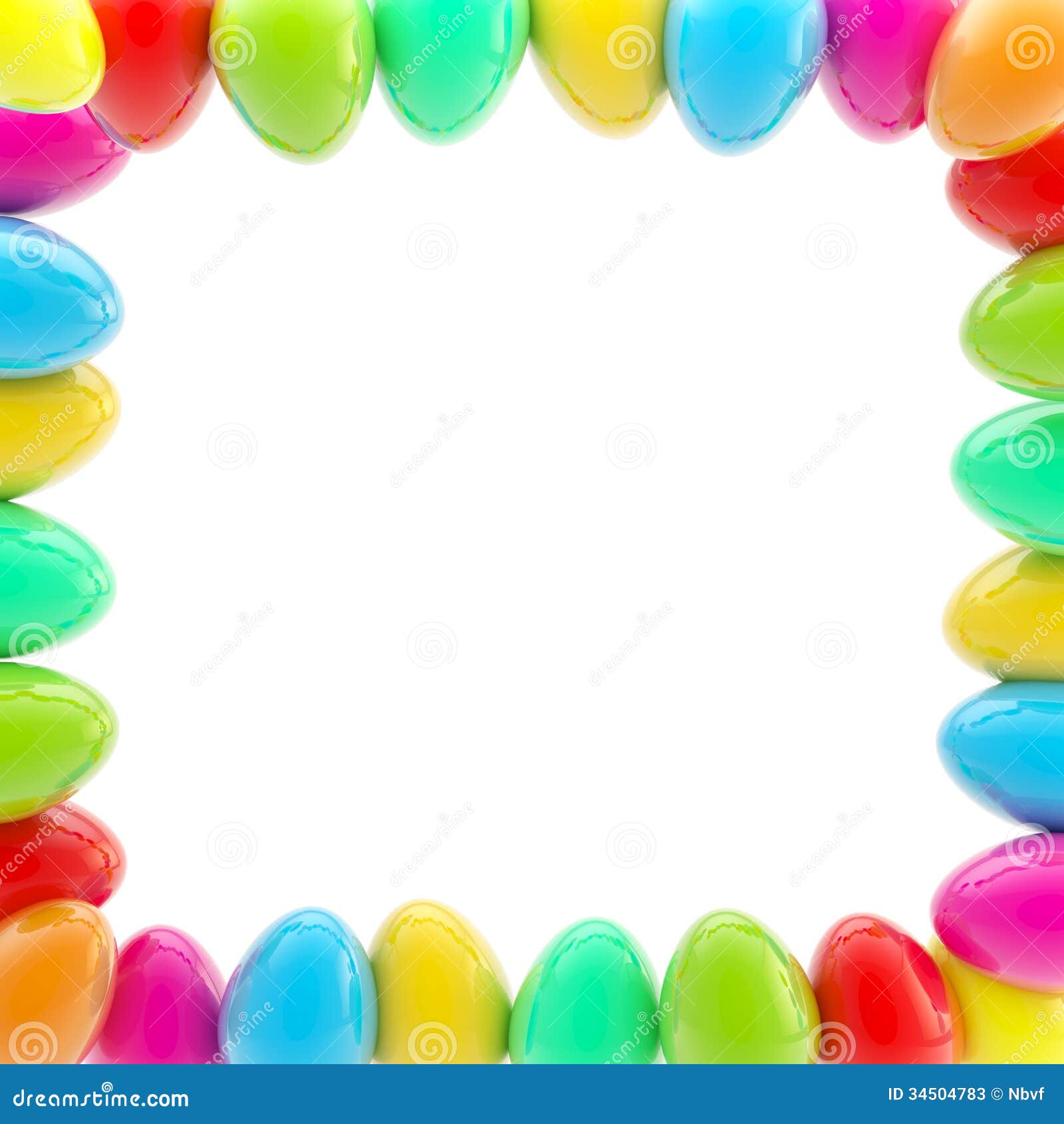 Glossy Easter Egg Square Colorful Frame Stock Illustration ...