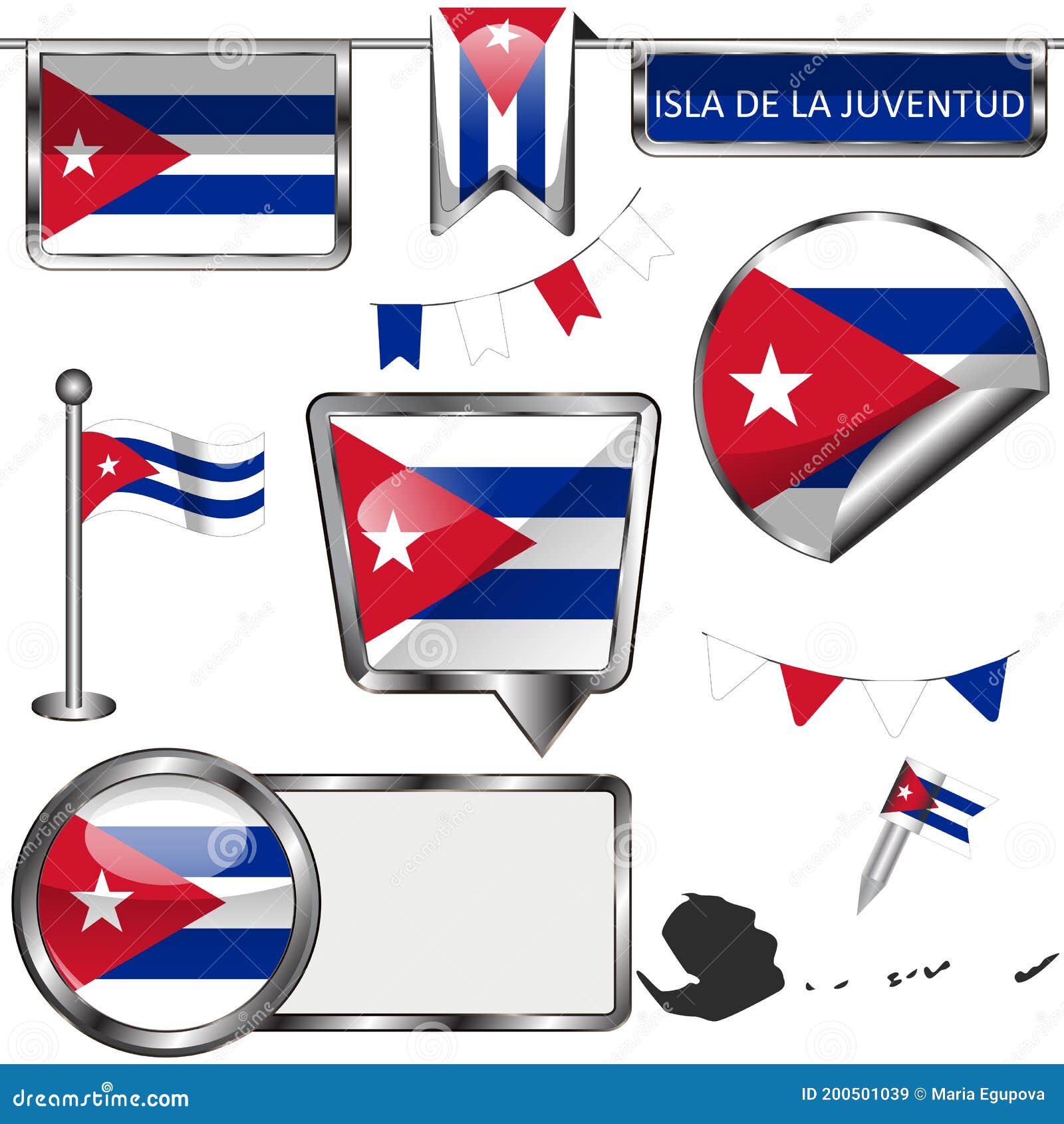 3D Flag Of Isla Culebra, Puerto Rico. Stock Image | CartoonDealer.com ...