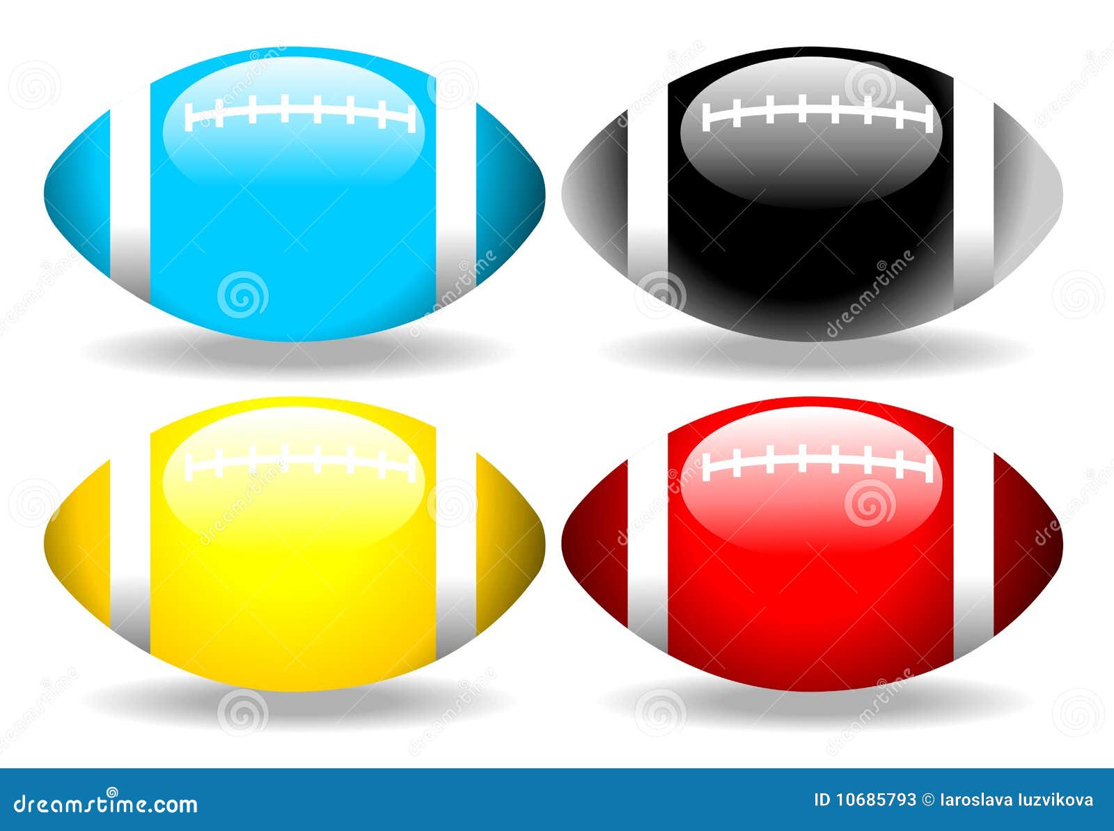 Glossy football set stock vector. Illustration of shape - 10685793