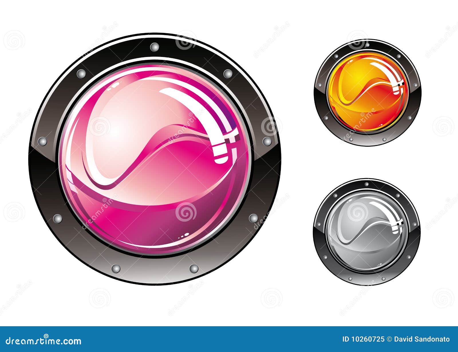 Glossy Futuristic Buttons stock vector. Illustration of abstract - 10260725