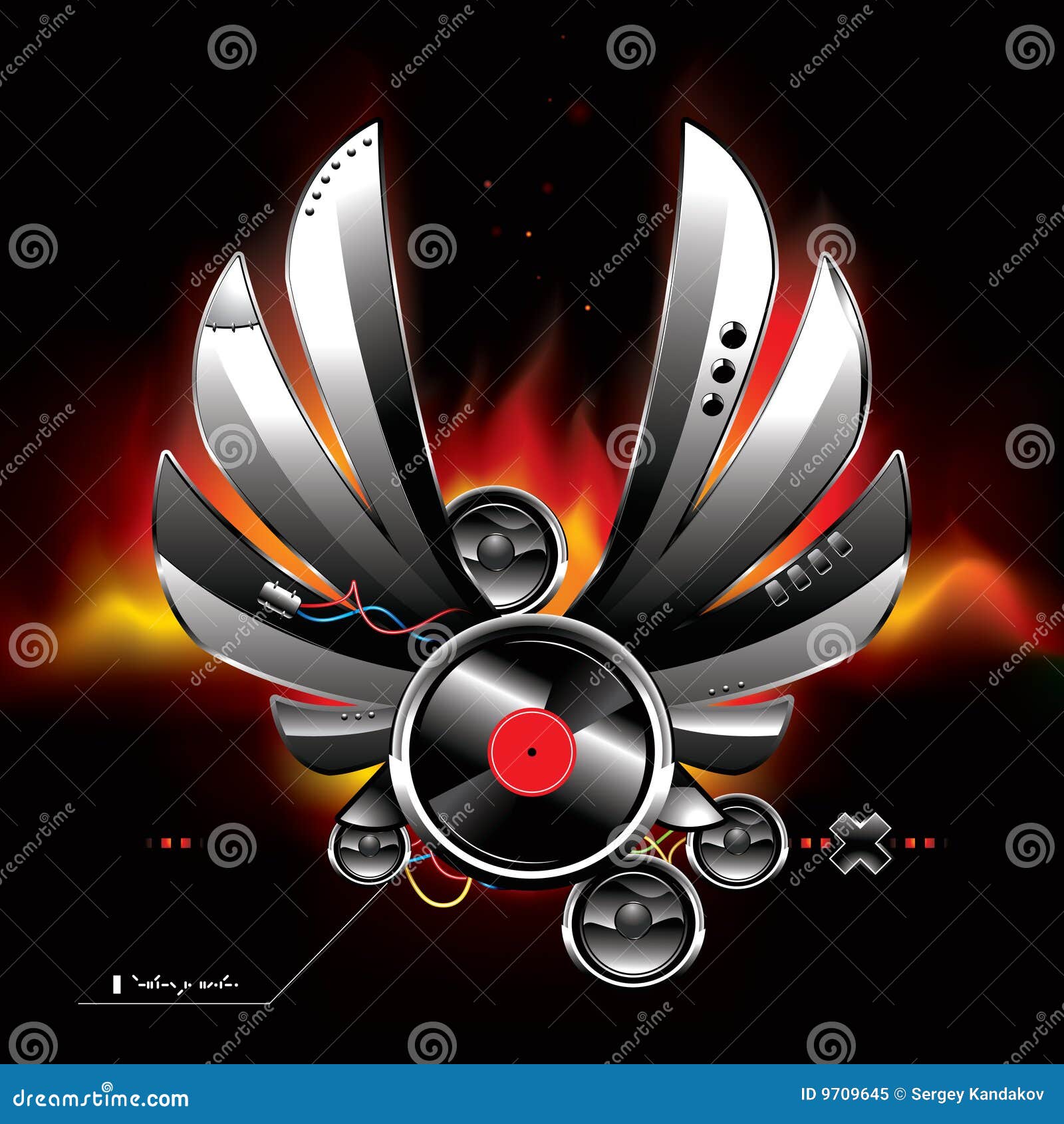Sound System Poster Template Vector Illustration | CartoonDealer.com ...