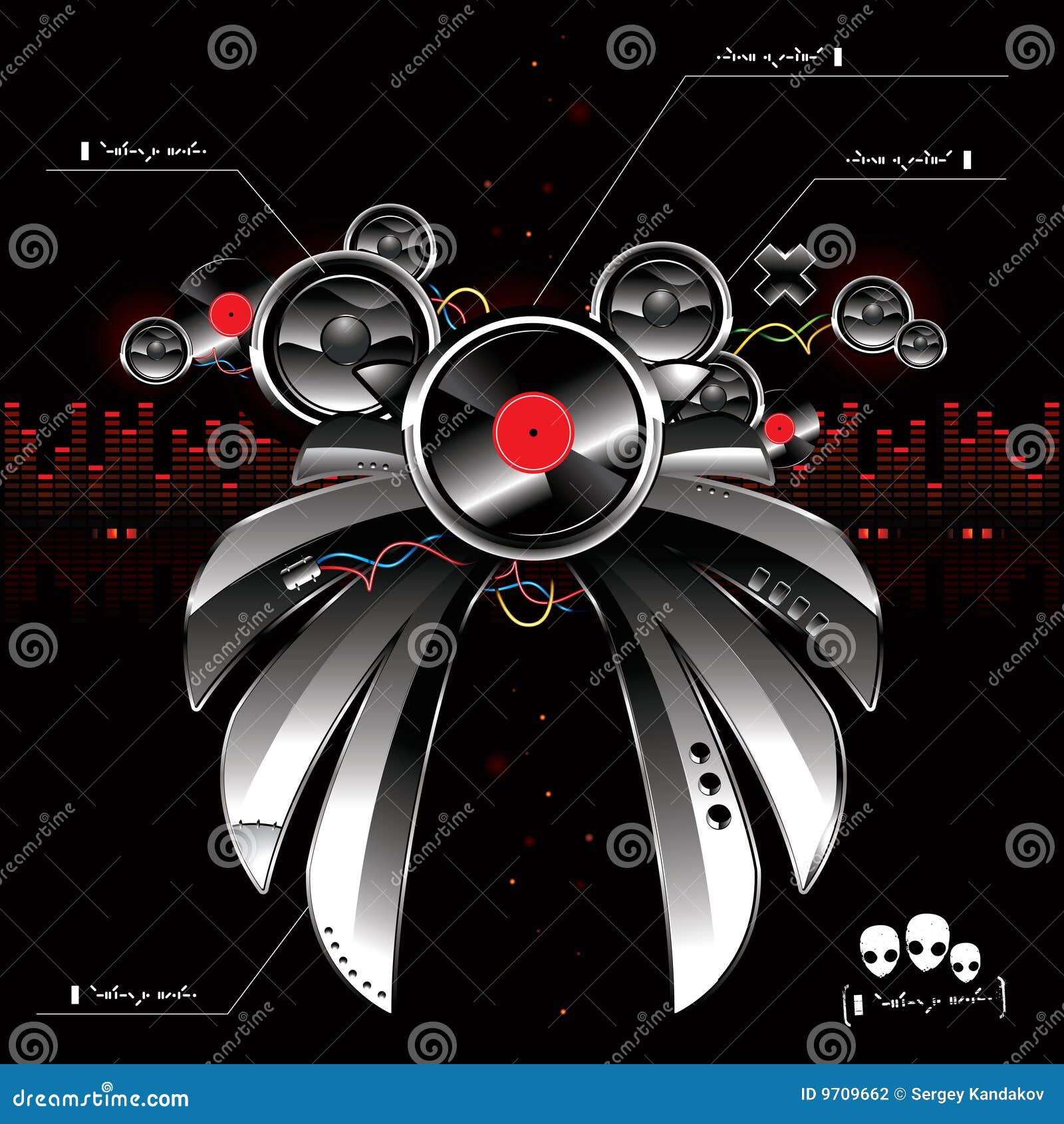 Sound System Poster Template Vector Illustration | CartoonDealer.com ...