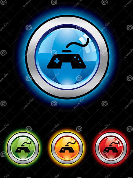 Glossy gaming button stock vector. Illustration of joypad - 6942153
