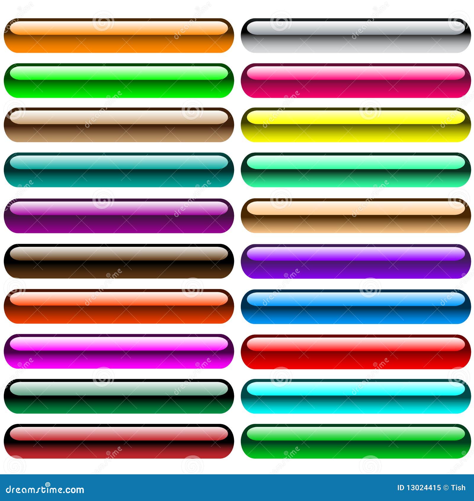 Glossy gel web buttons stock vector. Illustration of isolated - 13024415