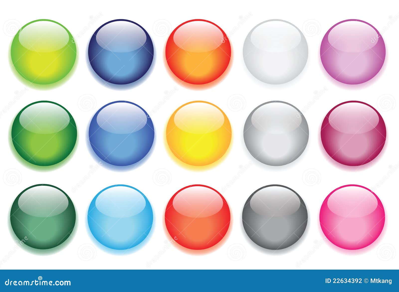 Glossy Glass Buttons for Website Icons Stock Illustration ...