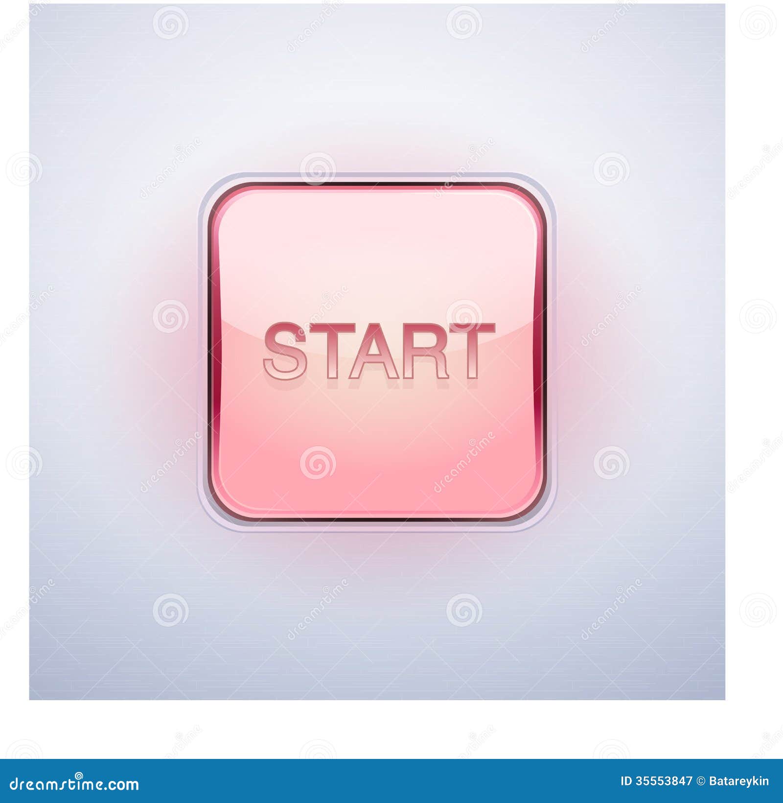 Glossy Glass START Button. Vector Illustration. Stock Vector ...