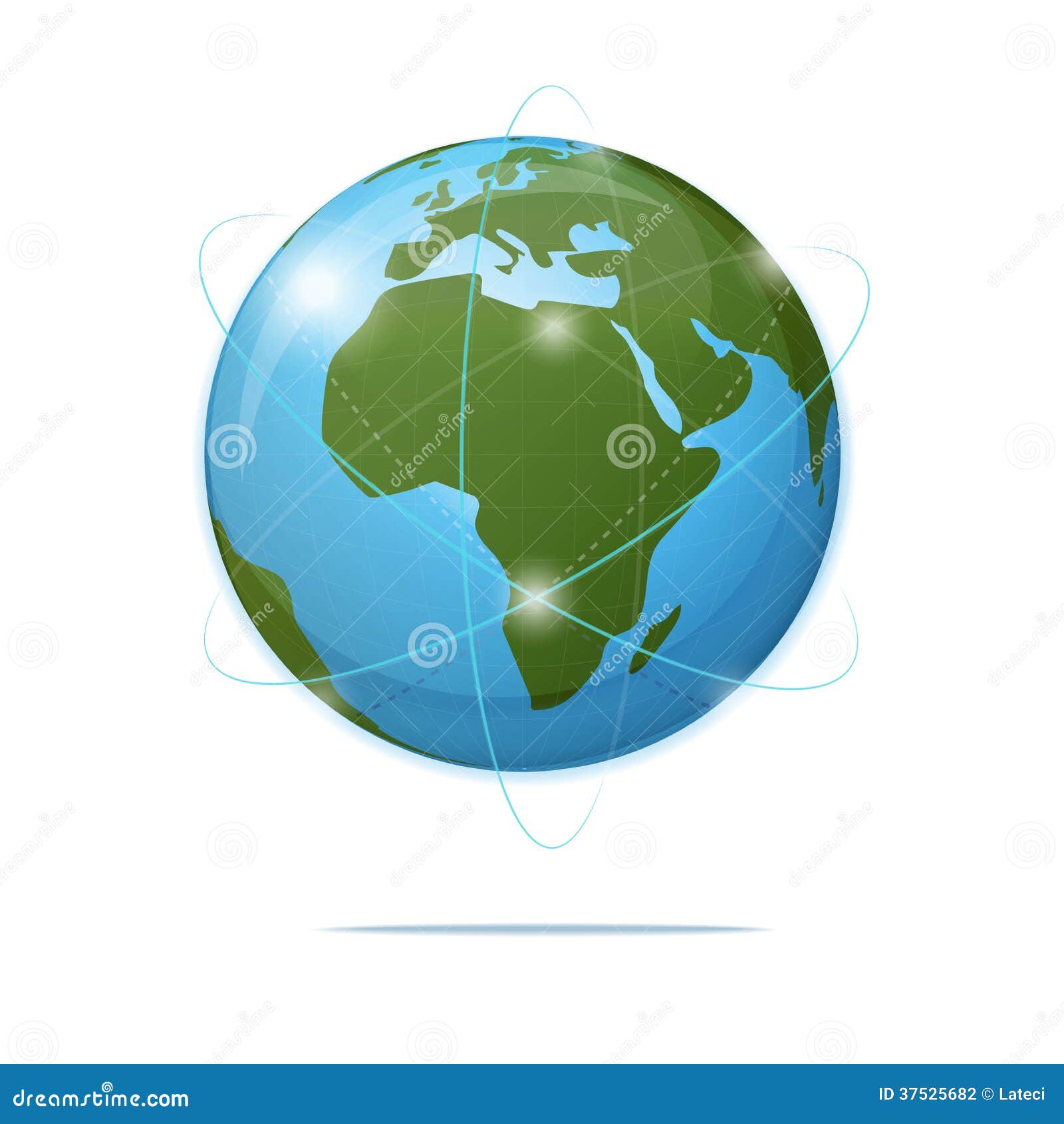 Glossy globe icon. stock vector. Illustration of orbit - 37525682