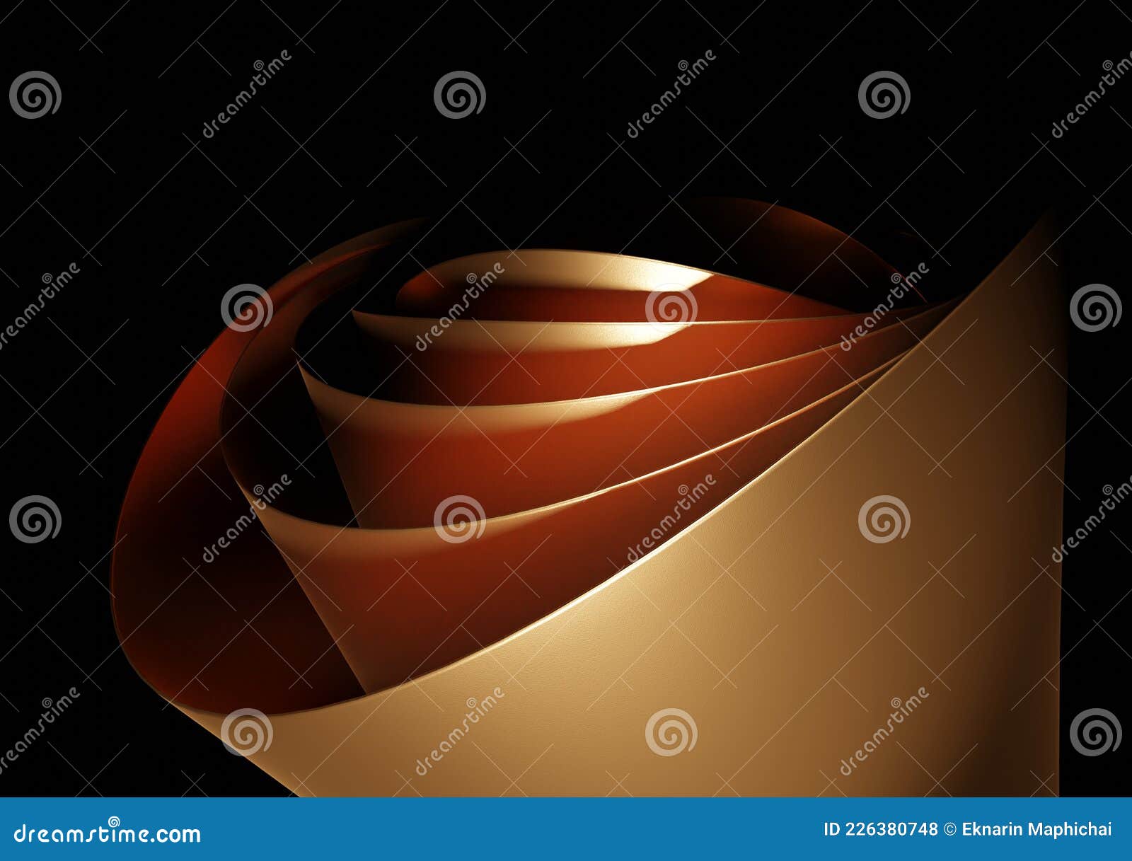 Glossy Gold Sheet Pattern in Dark Scene Stock Illustration ...