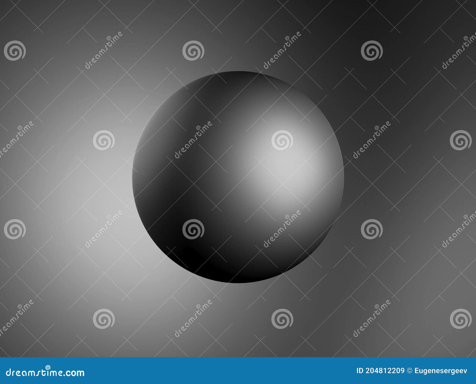 Glossy Graphite Sphere, 3d Render Illustration Stock Illustration ...