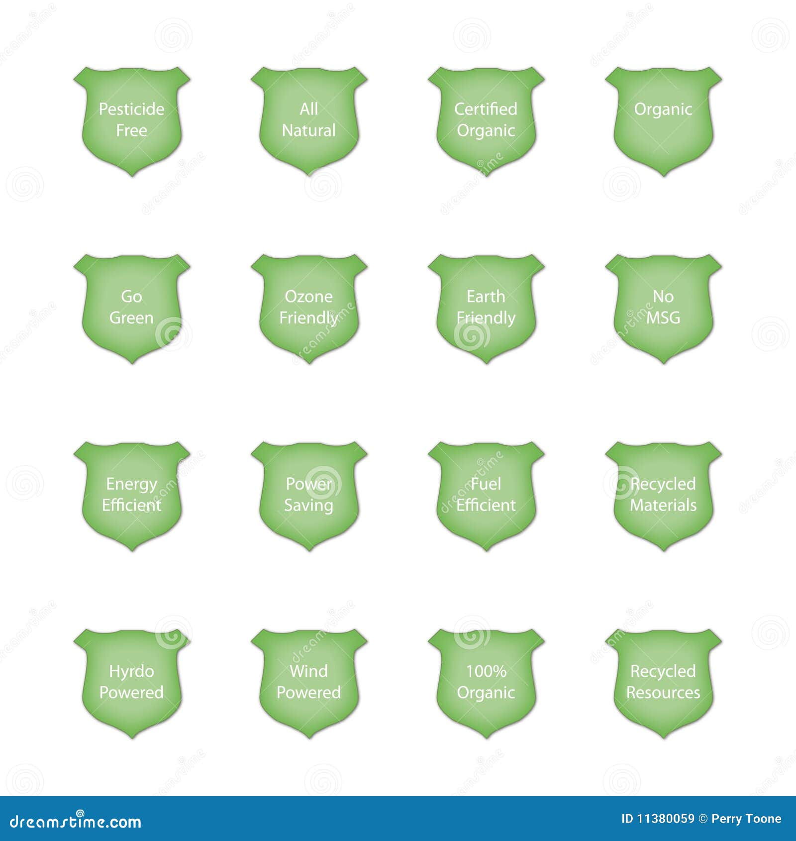 Glossy Green Crest Icon Set Stock Illustration - Illustration of blog ...