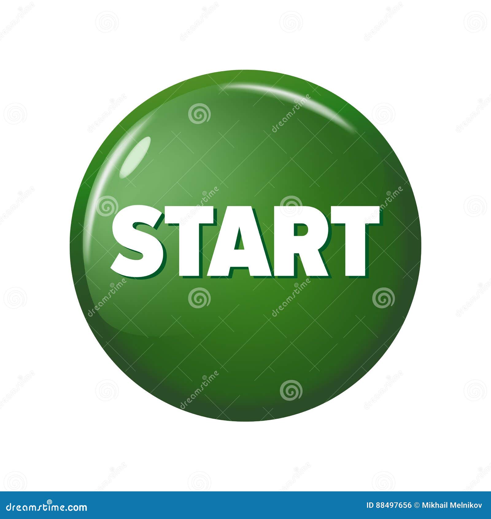 Glossy Green Round Button with Word `Start` Stock Vector - Illustration ... Glossy Green Round Button with Word `Start` Stock Vector - Illustration ...