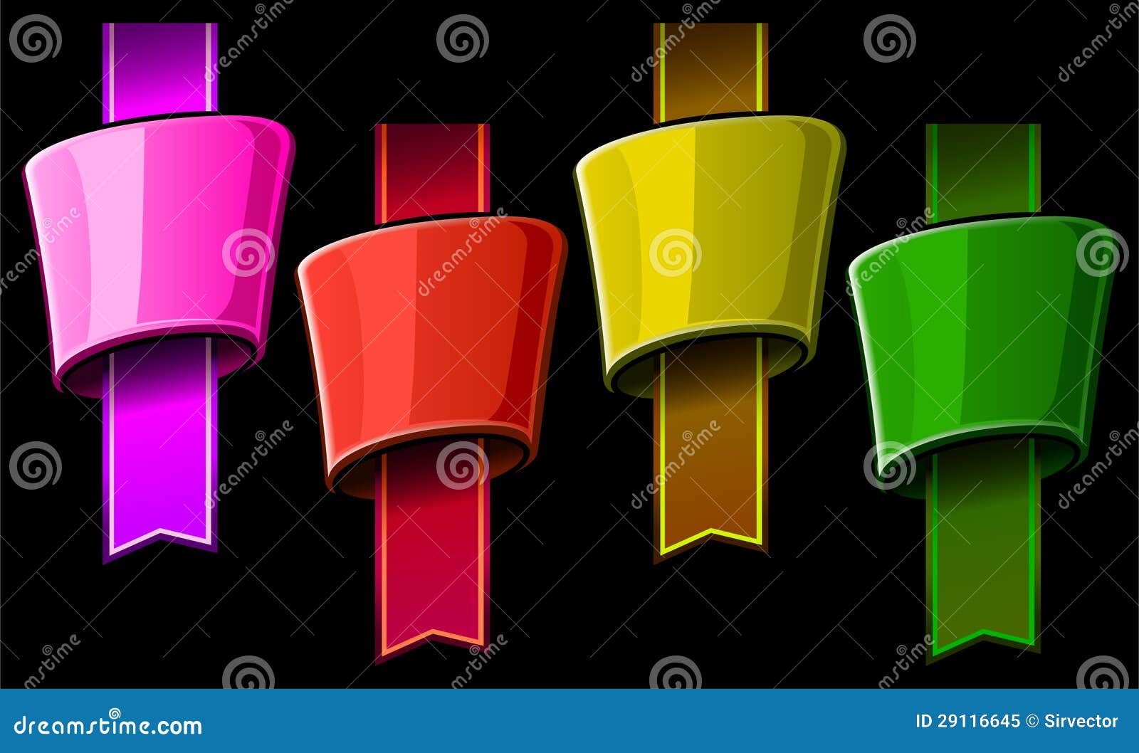 Glossy heading color set stock illustration. Illustration of shape ...