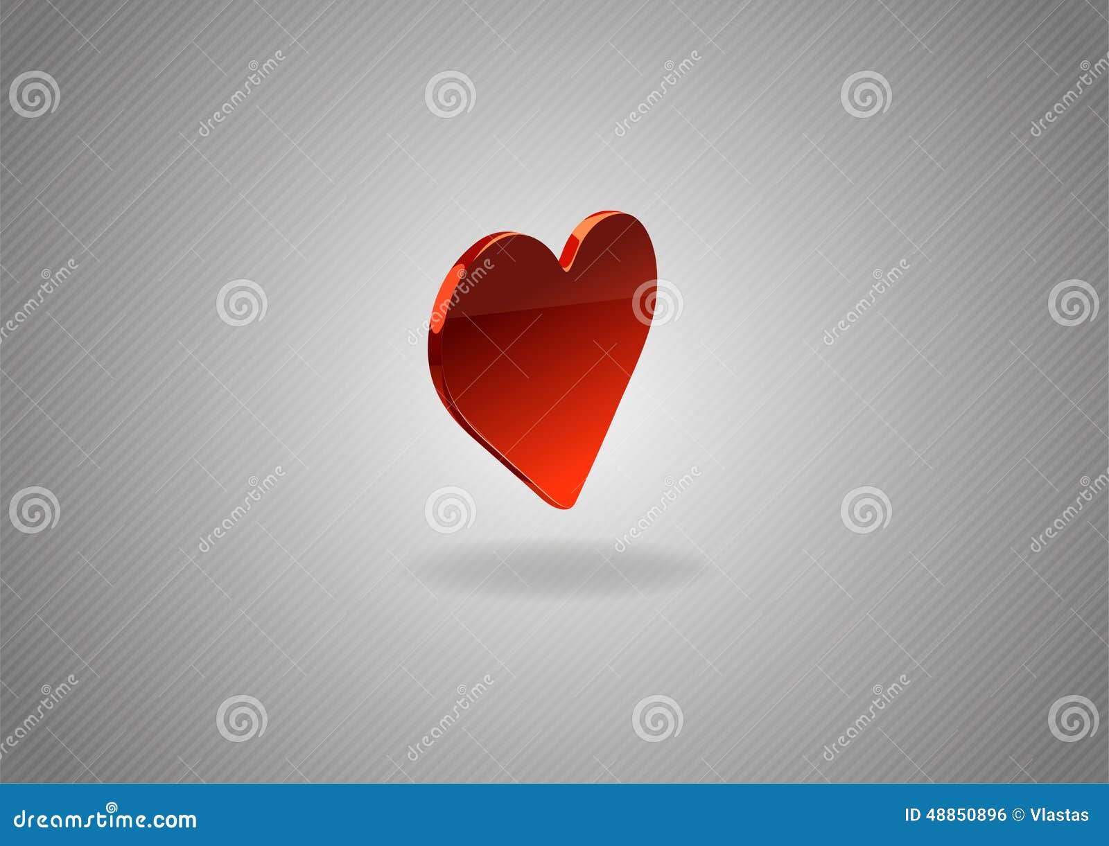 Glossy Heart stock vector. Illustration of love, decoration - 48850896