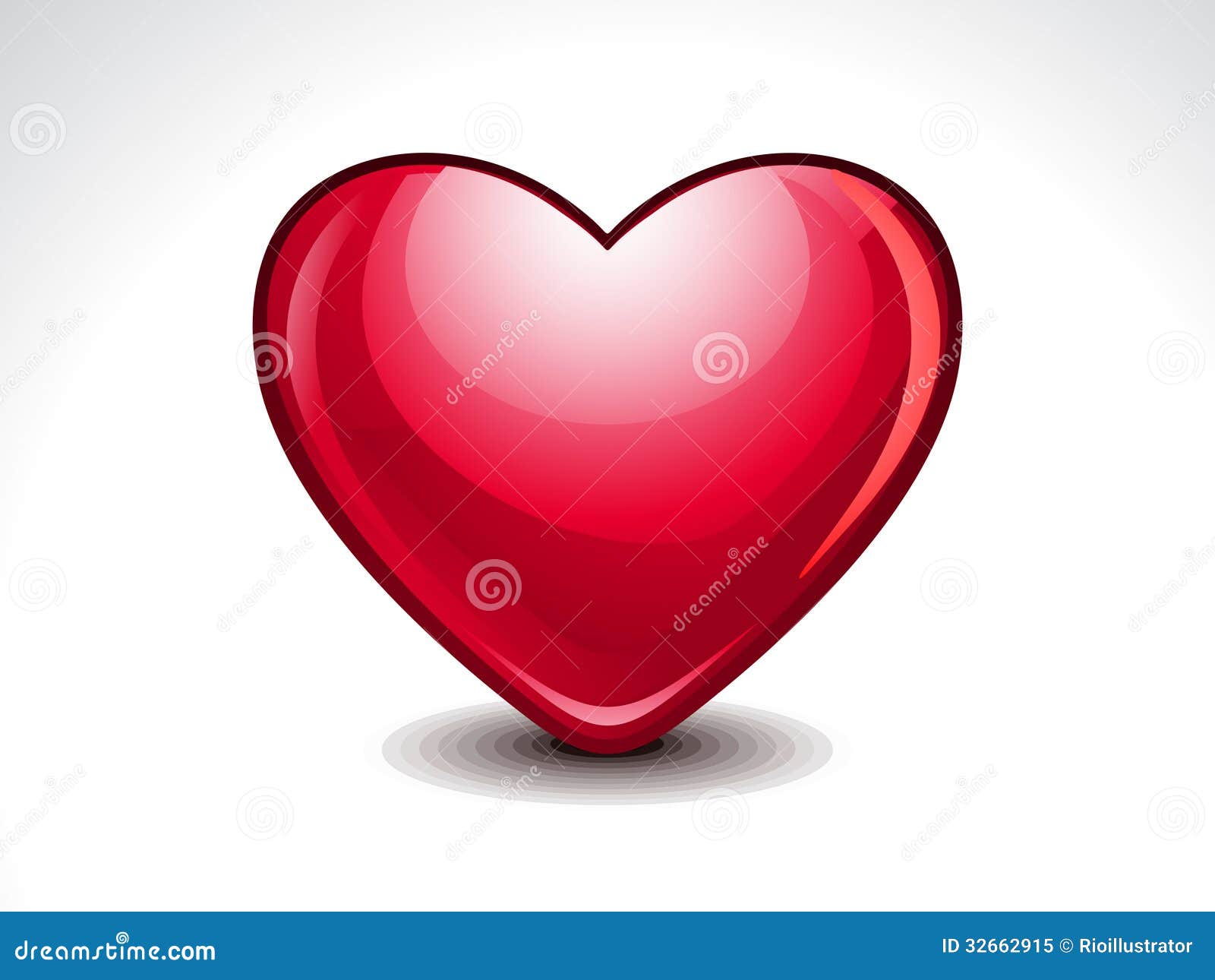 Glossy Heart Shape stock vector. Illustration of celebrate - 32662915