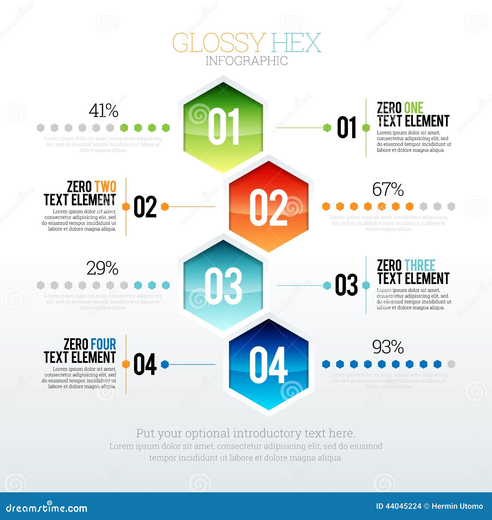 Glossy Hex Infographic stock vector. Illustration of information - 44045224