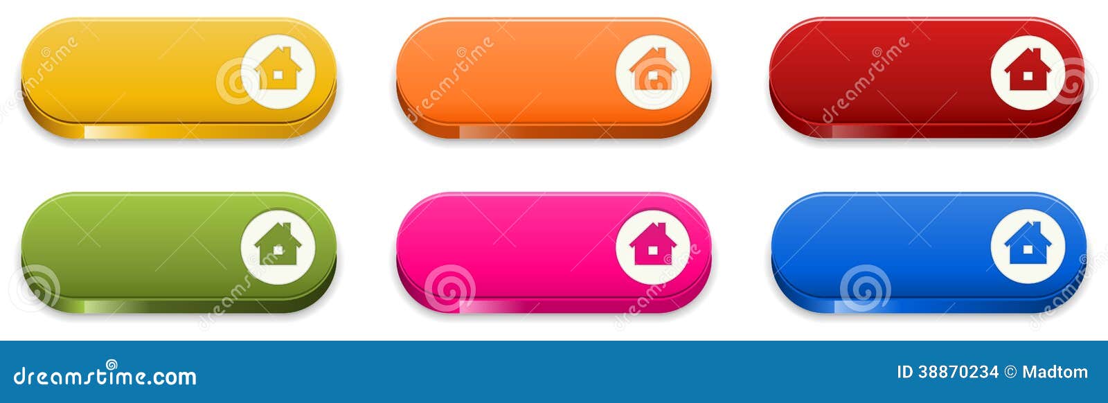The Glossy Homepage Button Set Stock Vector - Illustration of abstract ...