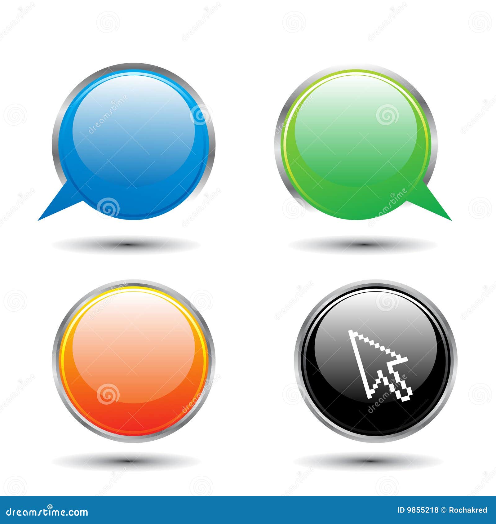 Glossy Icon stock vector. Illustration of series, shiny - 9855218