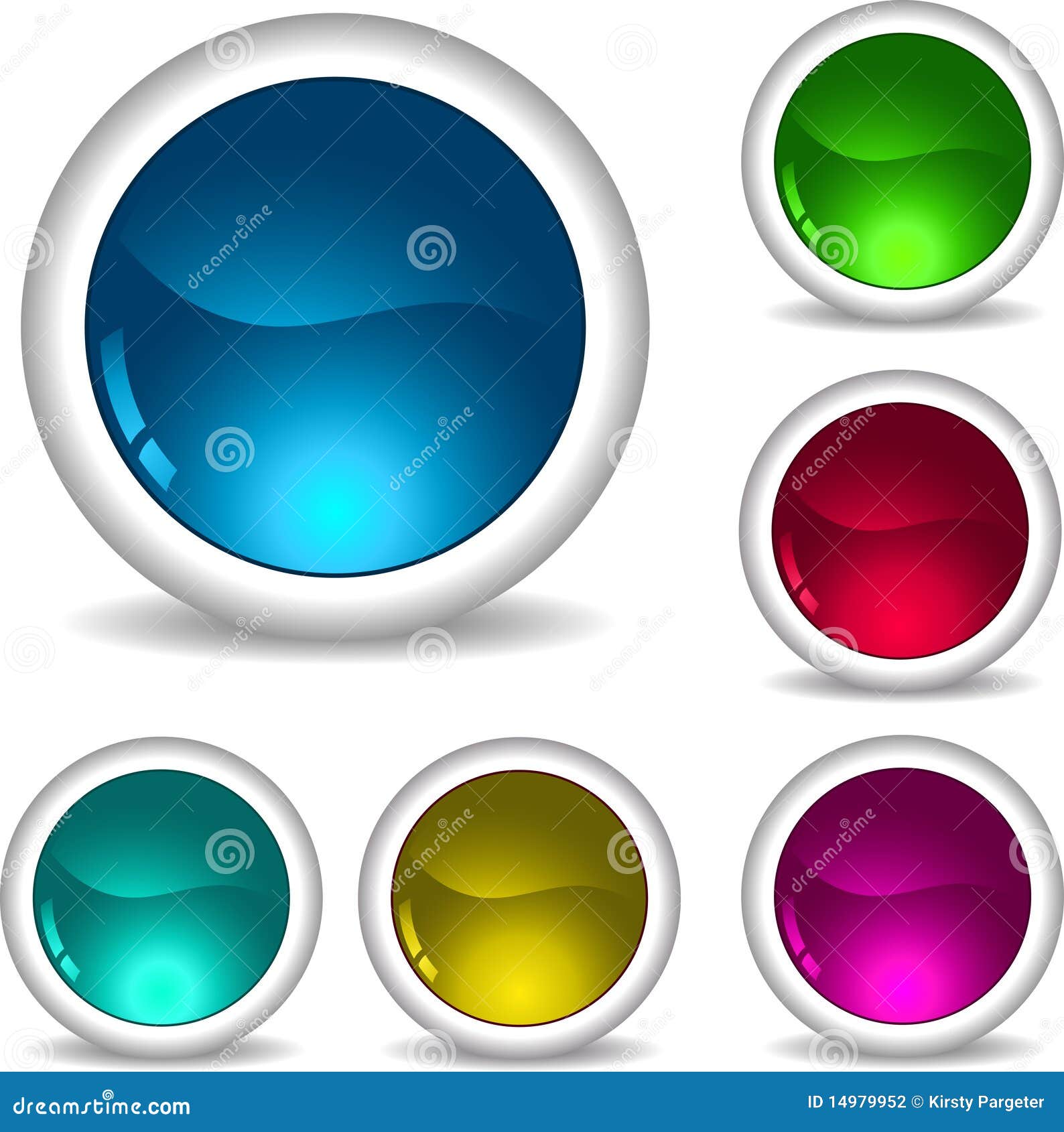 Glossy icons stock vector. Illustration of shine, spherical - 14979952