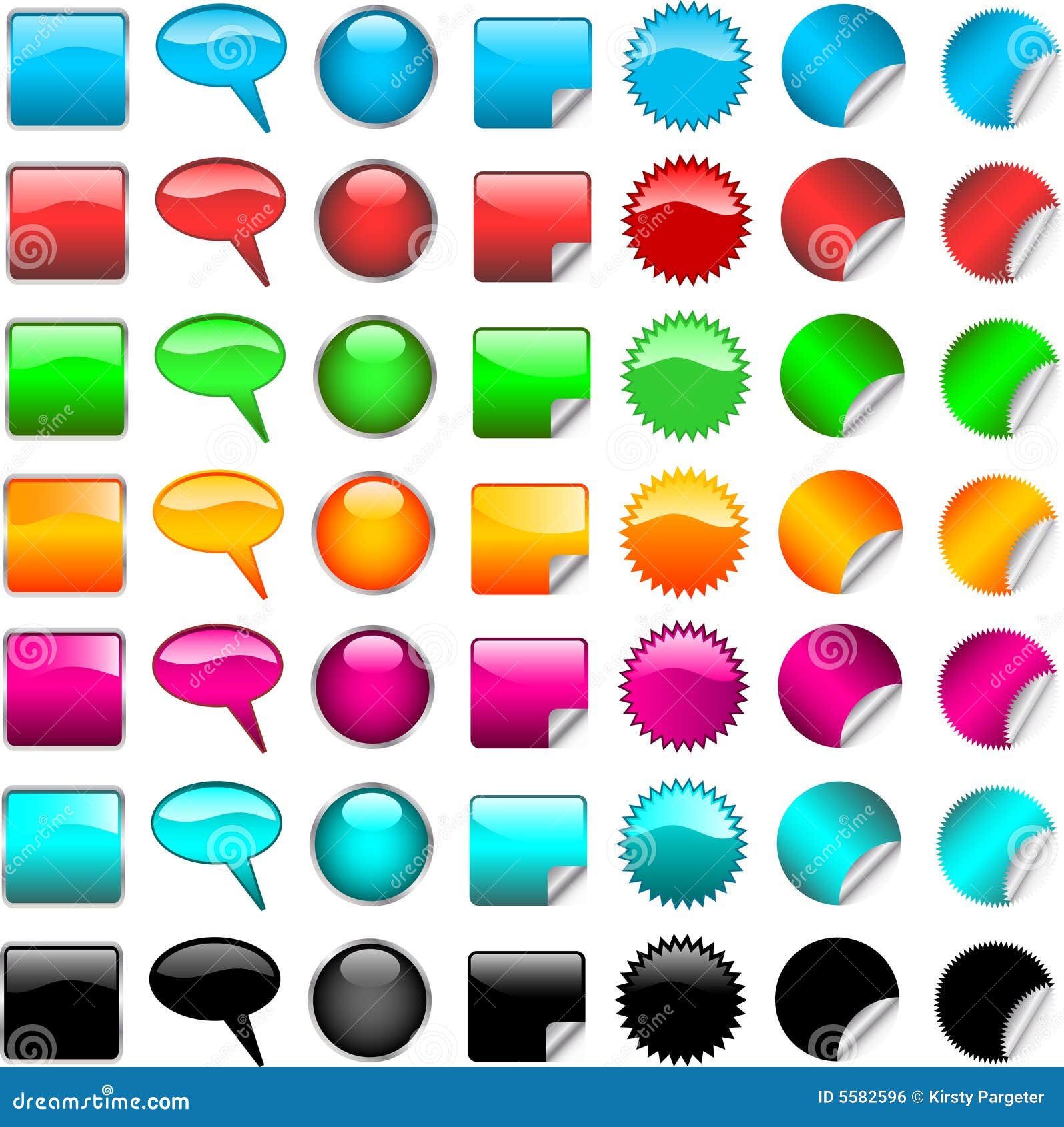 Glossy icons stock vector. Illustration of vector, business - 5582596