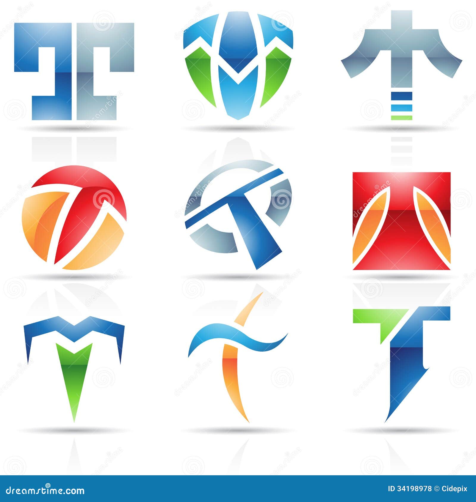 Glossy Icons for letter T stock vector. Illustration of alphabet - 34198978
