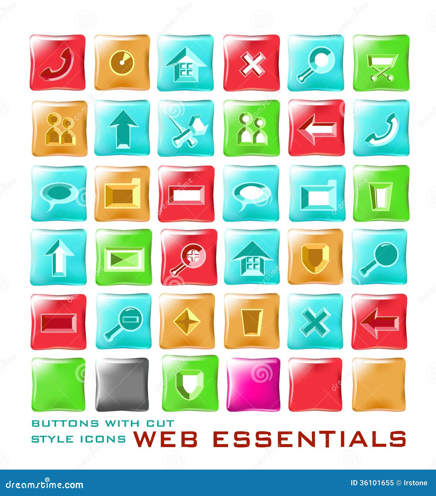 Glossy icons stock vector. Illustration of pencil, collection - 36101655