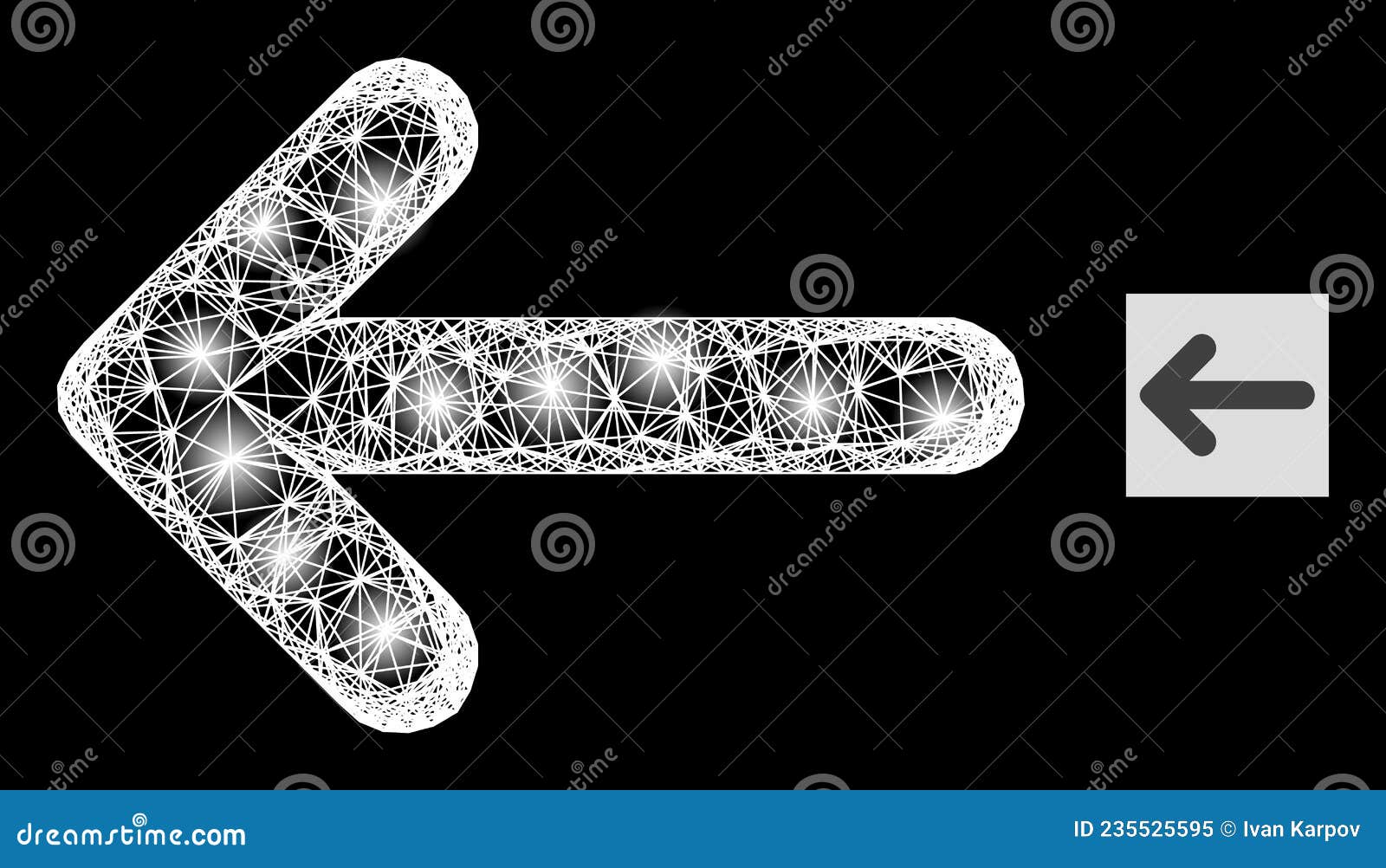 Glossy Irregular Mesh Left Arrow with Lightspots Stock Vector ...