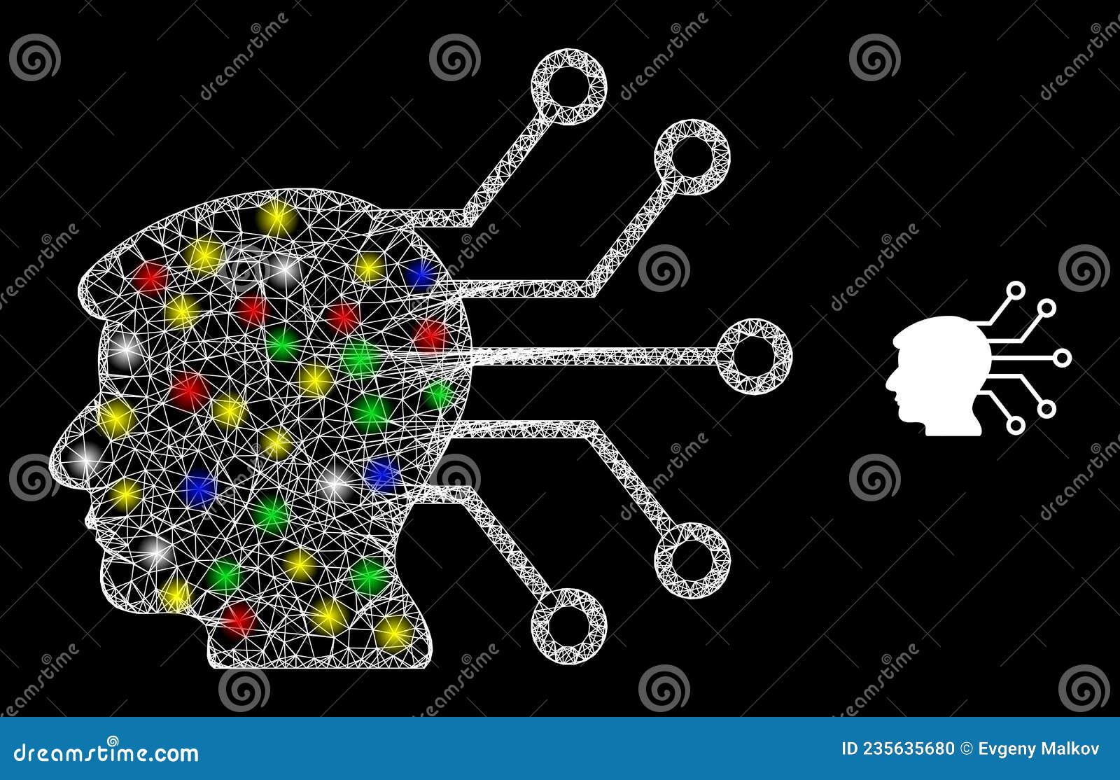 Magic Irregular Network Neural Link Icon Stock Photo - Image of ...