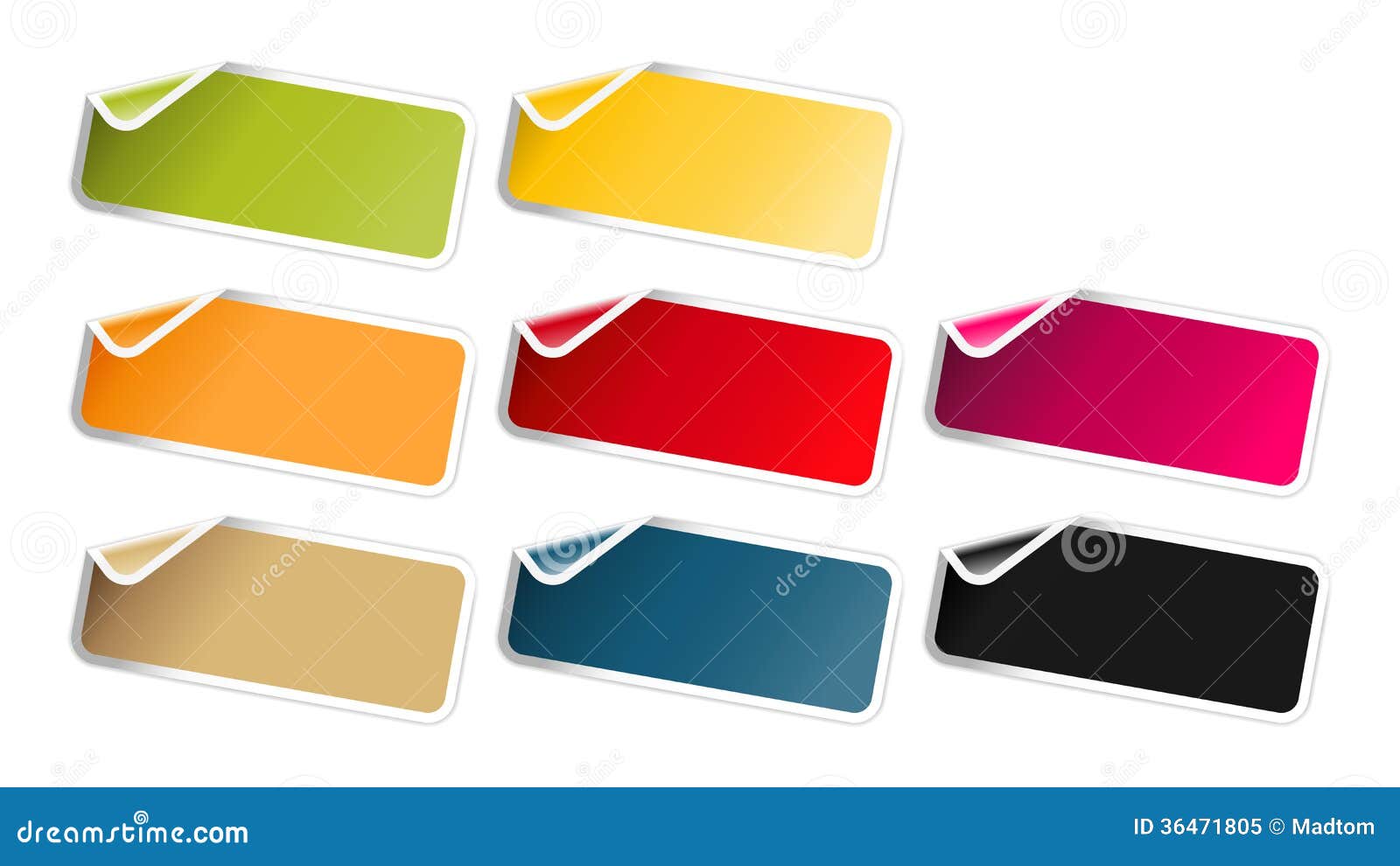 Folded Corner Vector, Rolled Paper Sticker With New Text Sign Isolated ...