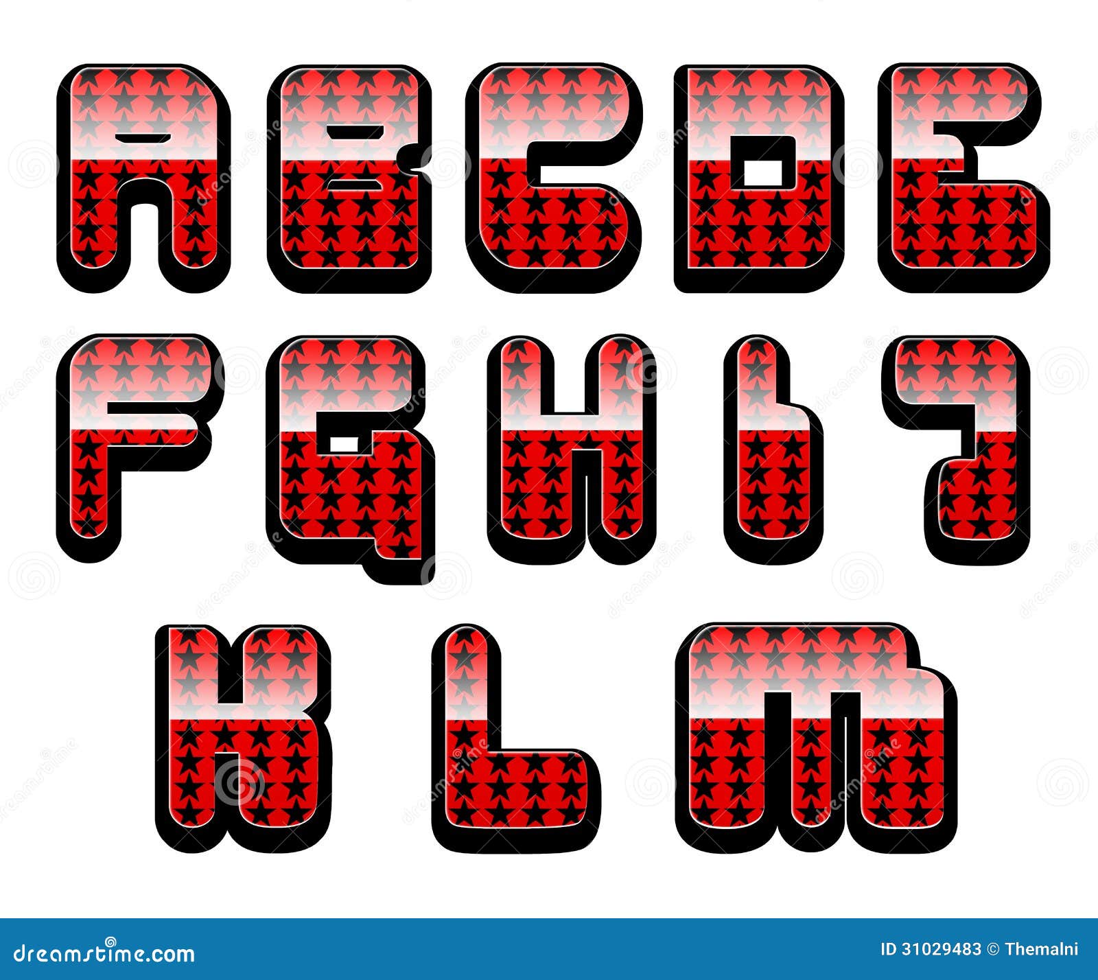 Glossy letters set 1 stock illustration. Illustration of font - 31029483