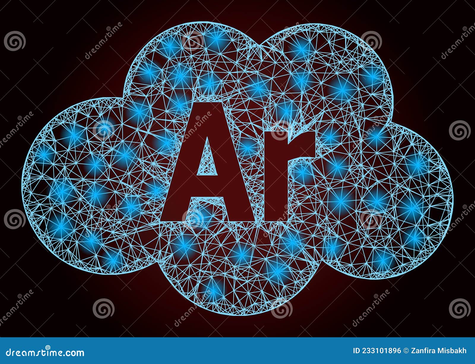Glossy Linear Mesh Argon Cloud with Light Spots Stock Vector - Illustration of element, bright ...