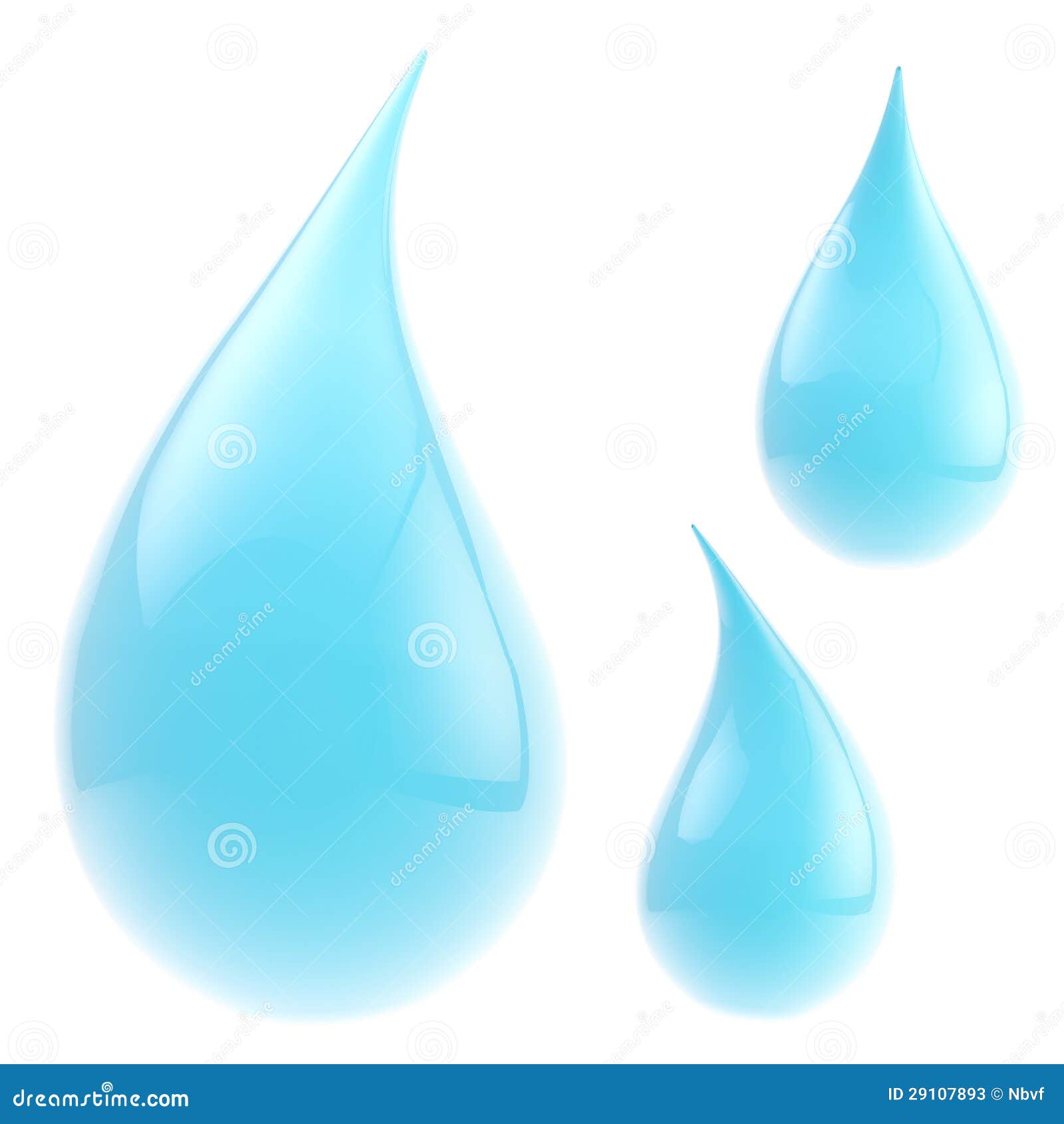 Glossy Liquid Drops Isolated Stock Illustration - Illustration of ...
