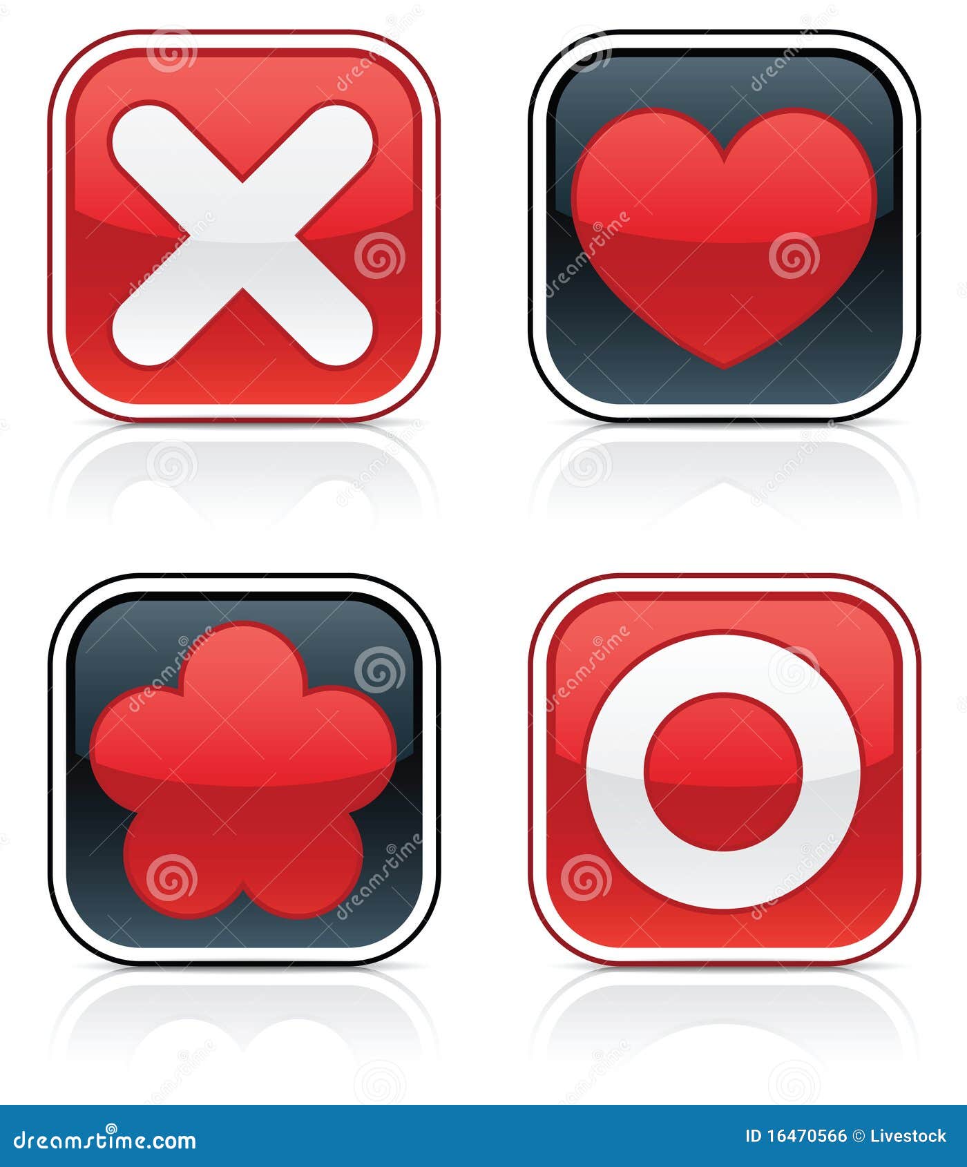 Glossy Love Squares stock vector. Illustration of graphic - 16470566