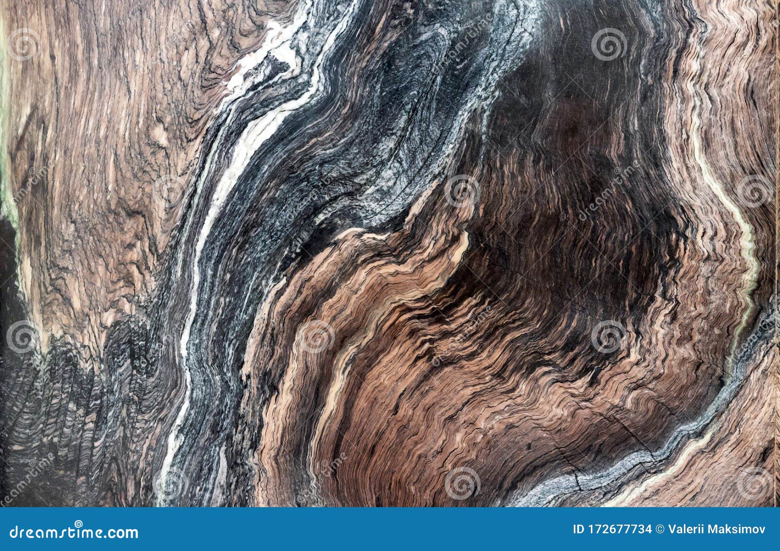 Glossy Marble with Brown, Black and White Patterns. a Sample of Natural ...
