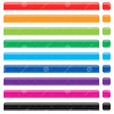 Glossy menus and buttons stock vector. Illustration of bright - 12925348