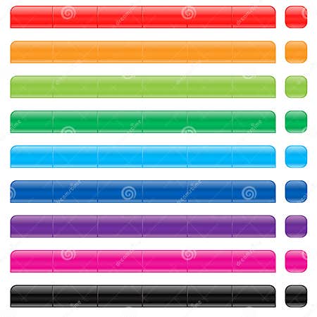 Glossy menus and buttons stock vector. Illustration of bright - 12925348