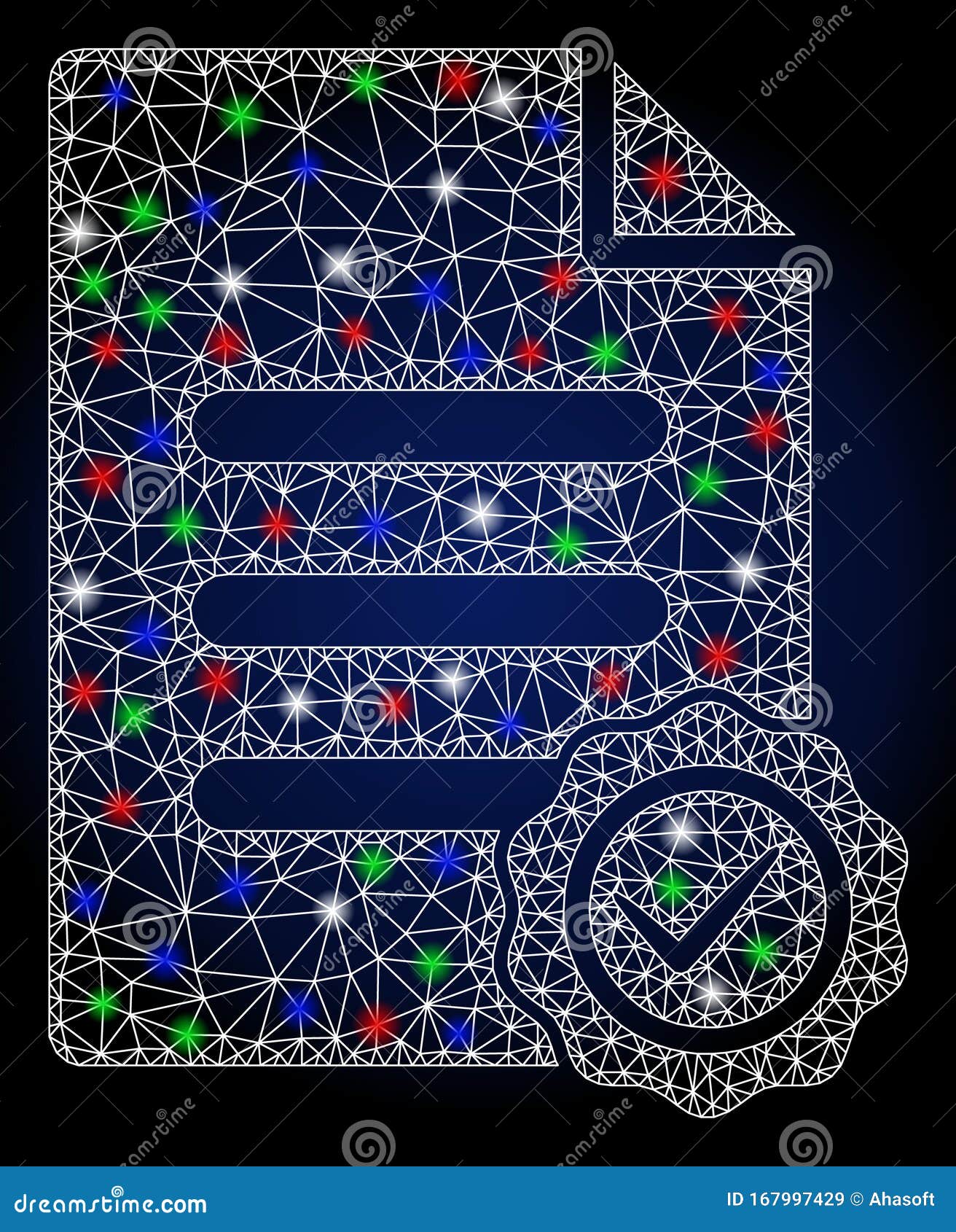 Glossy Mesh Carcass Confirmation Document with Flare Spots Stock ...