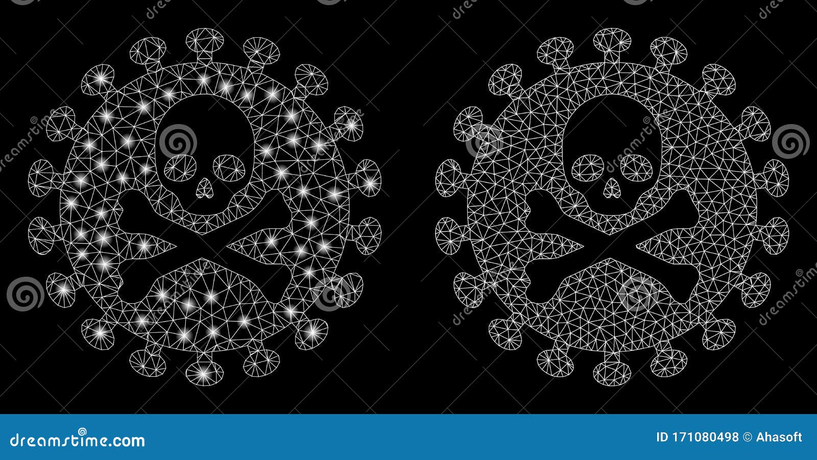 Glossy Mesh Carcass Death Virus with Flare Spots Stock Vector ... Glossy Mesh Carcass Death Virus with Flare Spots Stock Vector ...