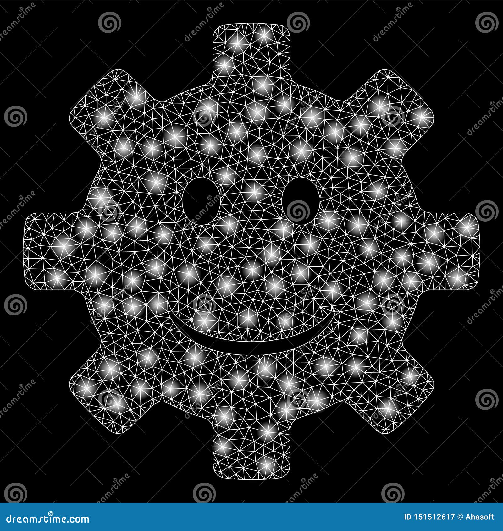 Glossy Mesh Carcass Gear Smile Smiley with Flash Spots Stock Vector ... Glossy Mesh Carcass Gear Smile Smiley with Flash Spots Stock Vector ...