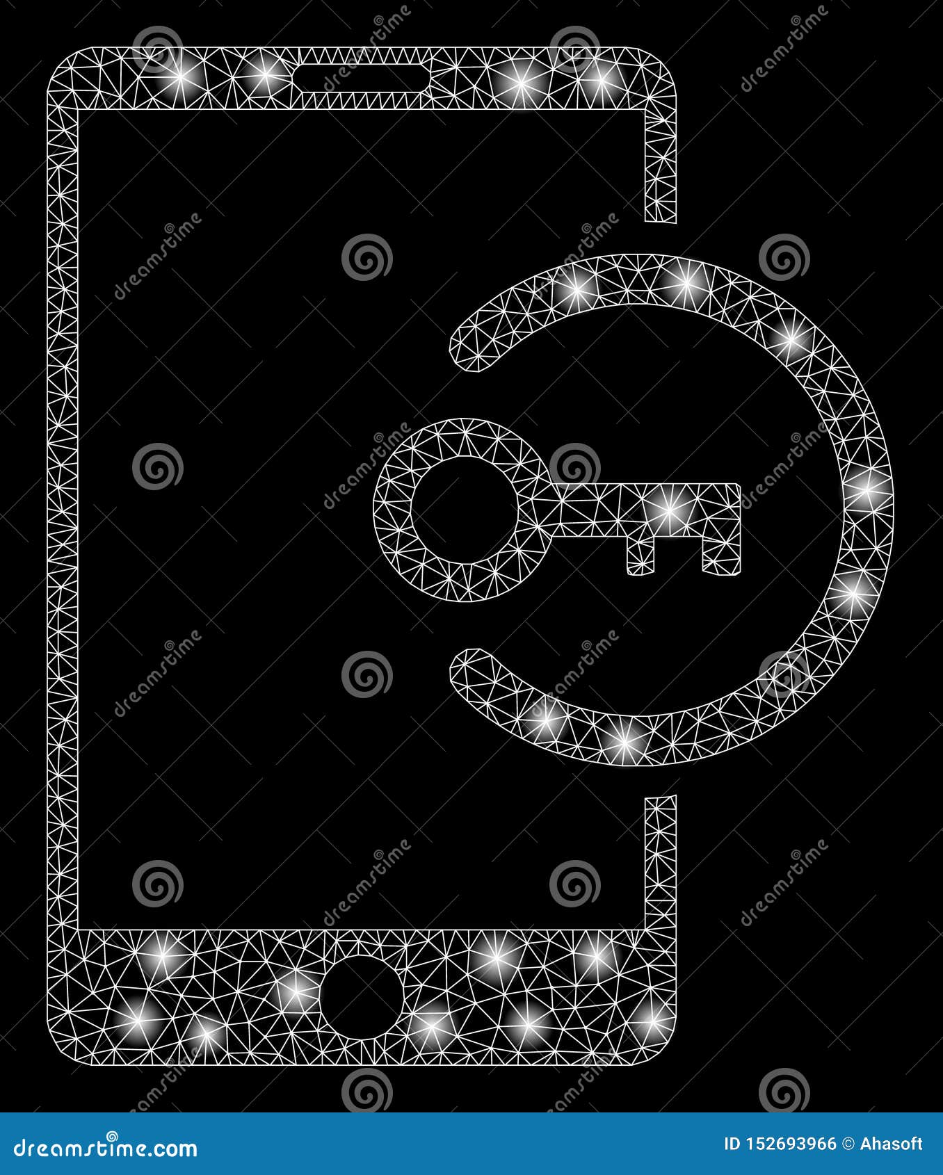 Glossy Mesh Carcass Key Login Smartphone with Light Spots Stock Vector ... Glossy Mesh Carcass Key Login Smartphone with Light Spots Stock Vector ...