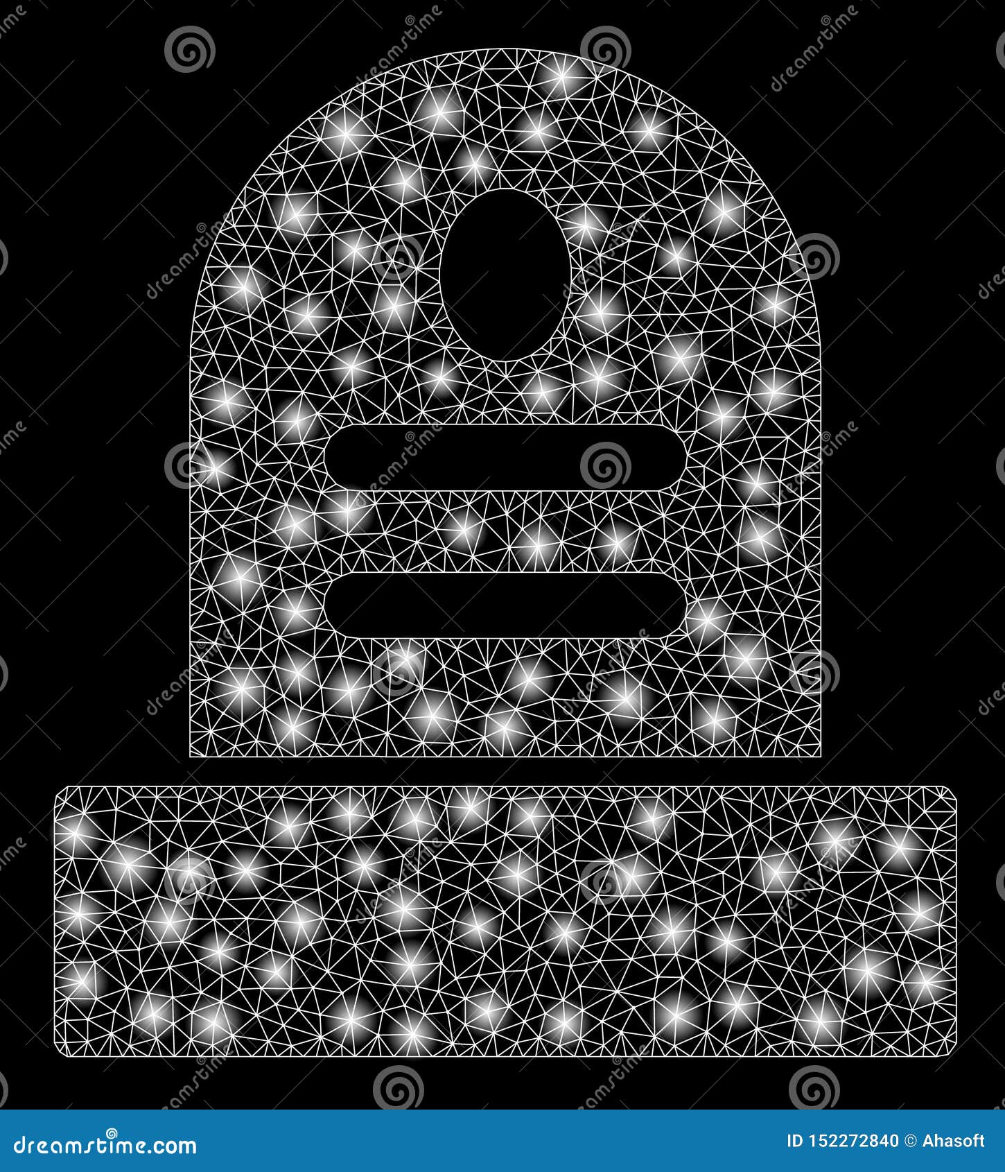 Glossy Mesh 2D Grave Stone with Flash Spots Stock Vector - Illustration ...