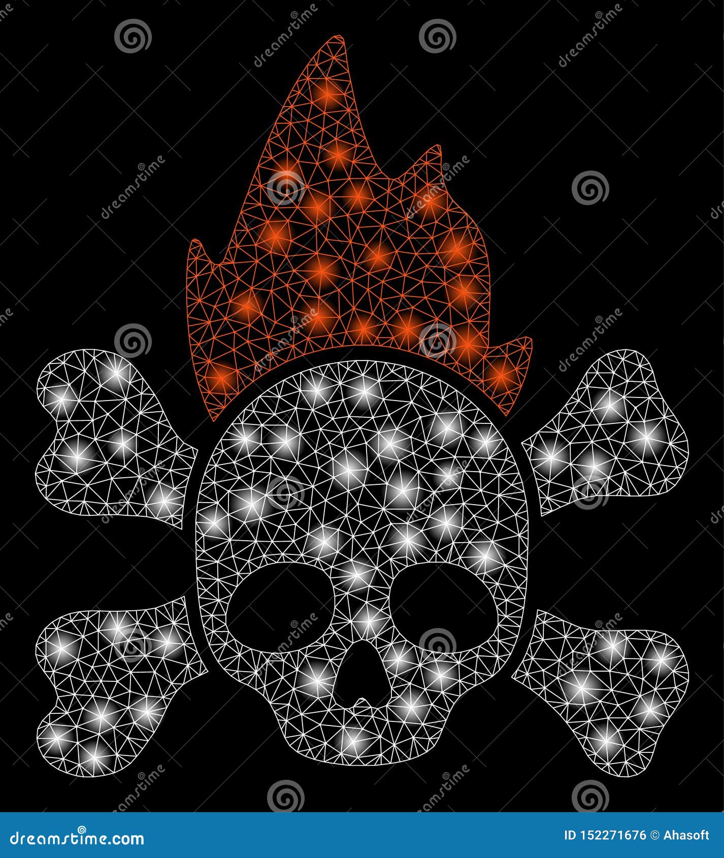 Glossy Mesh 2D Hellfire with Flare Spots Stock Vector - Illustration of ...