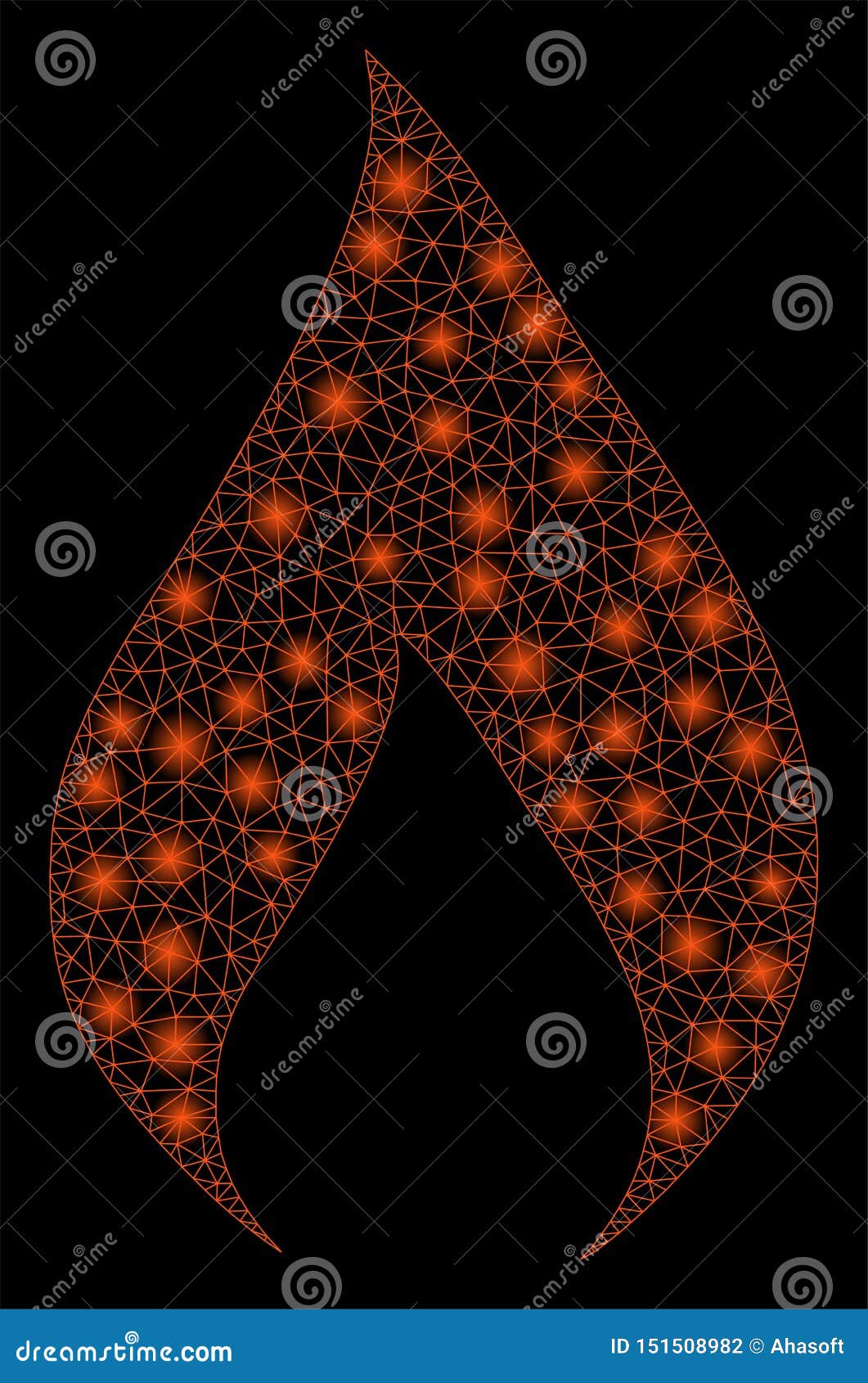 Flare Mesh 2D Flame with Flare Spots Stock Vector - Illustration of ...