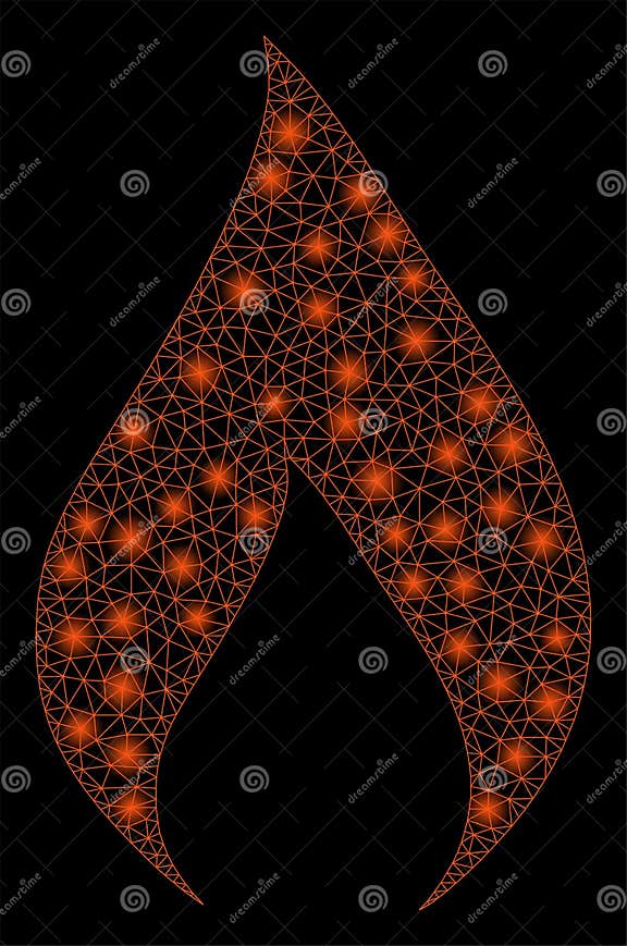 Flare Mesh 2D Flame with Flare Spots Stock Vector - Illustration of ...