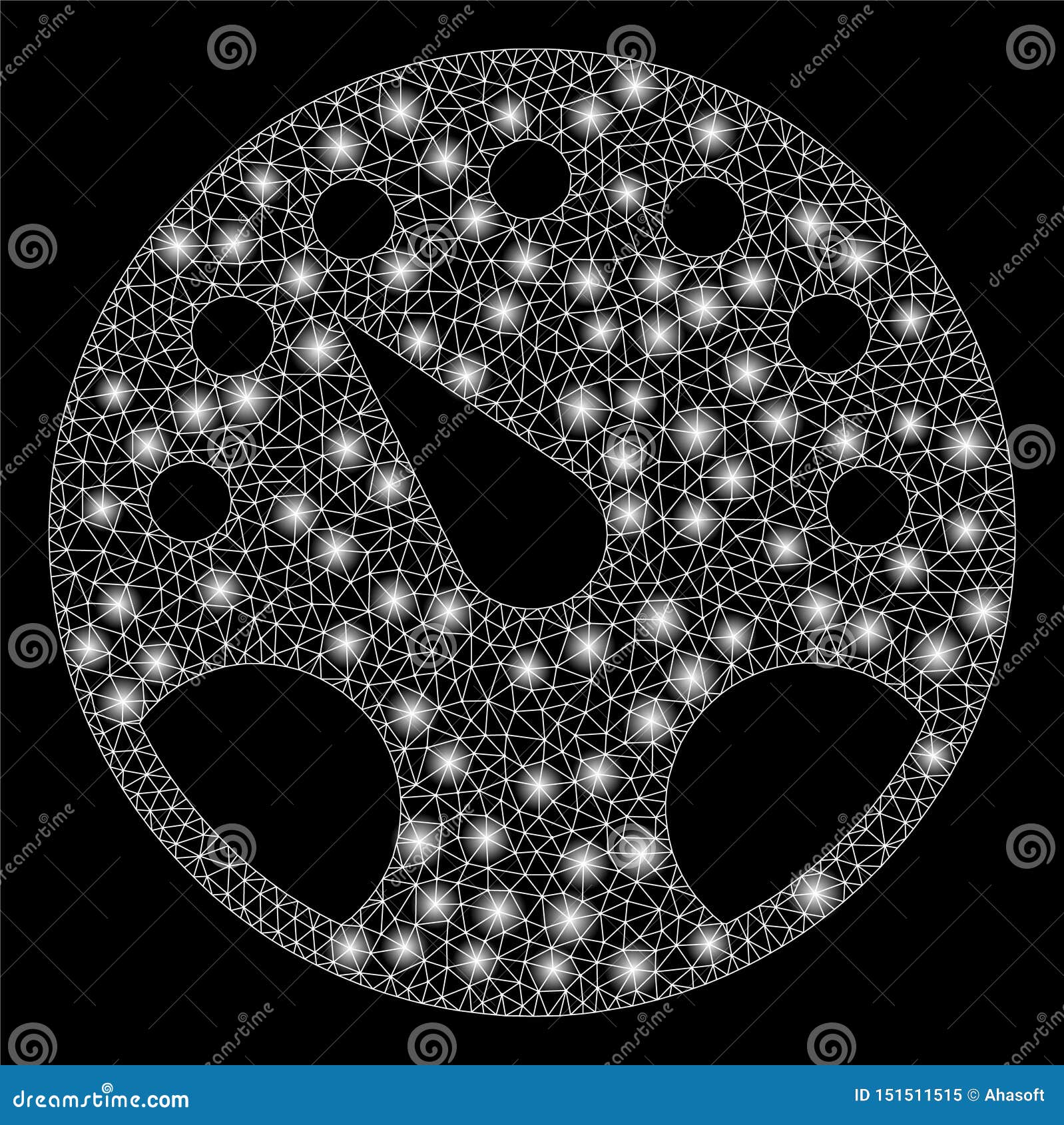 Flare Mesh Network Gauge with Flare Spots Stock Vector - Illustration ...