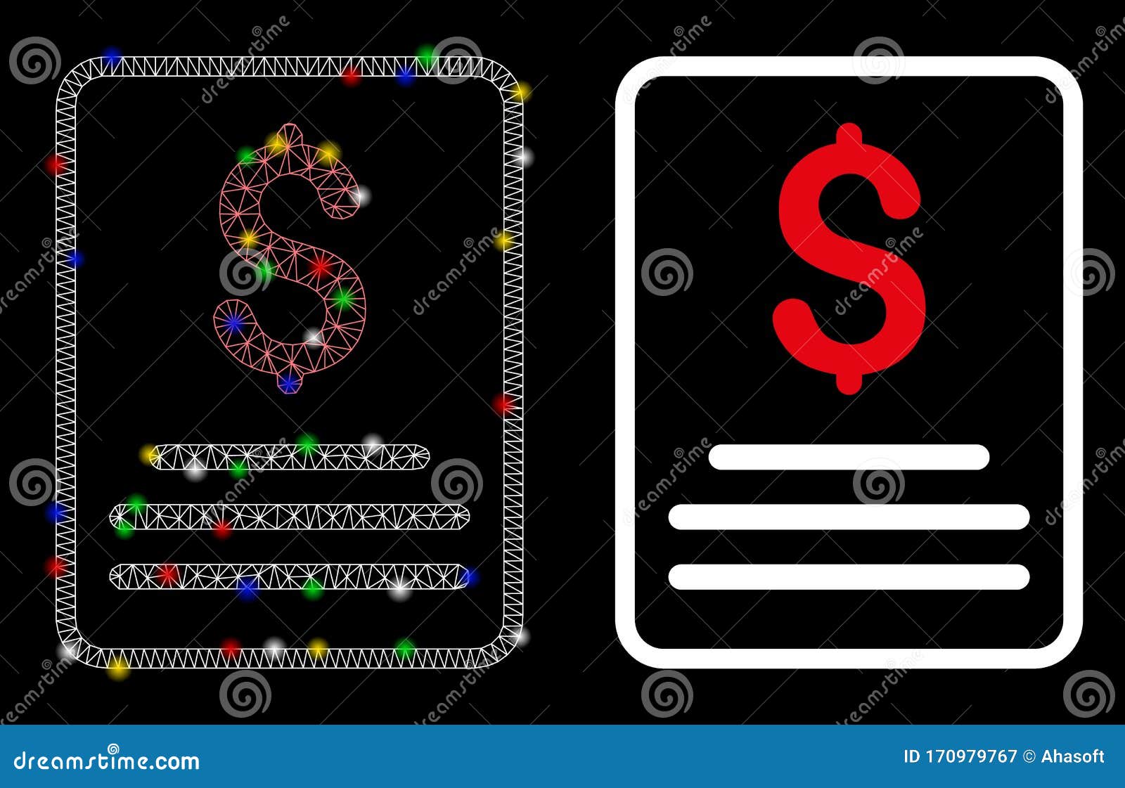 Flare Mesh Carcass Invoice Budget Icon with Flare Spots Stock Vector ... Flare Mesh Carcass Invoice Budget Icon with Flare Spots Stock Vector ...