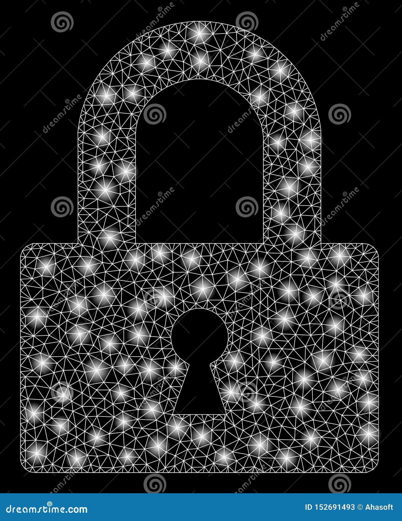 Flare Mesh Carcass Lock with Flare Spots Stock Vector - Illustration of ...