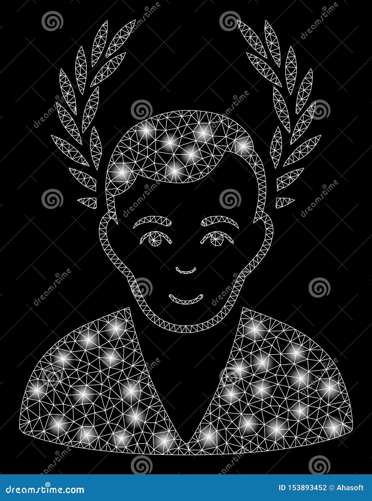 Flare Mesh 2D Man Glory with Flare Spots Stock Vector - Illustration of ...