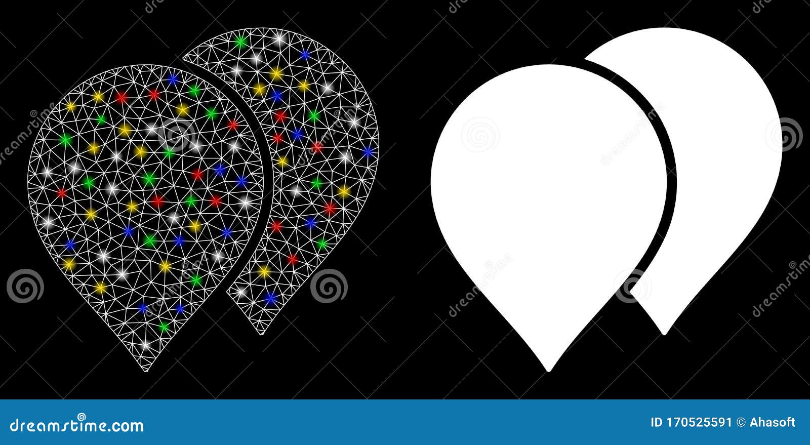 Glossy Mesh Network Map Pointers Icon with Flash Spots Stock Vector ... Glossy Mesh Network Map Pointers Icon with Flash Spots Stock Vector ...