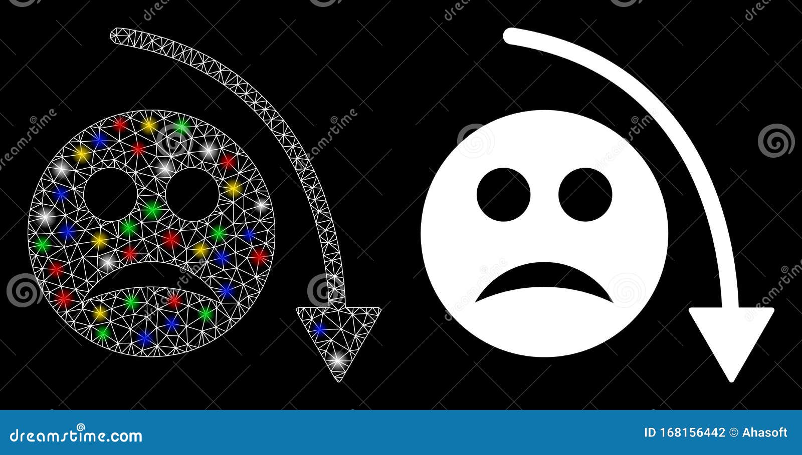 Glossy Mesh Network Negative Smiley Trend Icon with Flare Spots Stock ... Glossy Mesh Network Negative Smiley Trend Icon with Flare Spots Stock ...